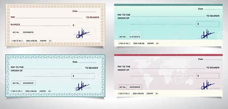 BANK CHECK, Bank Cheque - Vector Eps10 Stock Vector - Illustration of ...