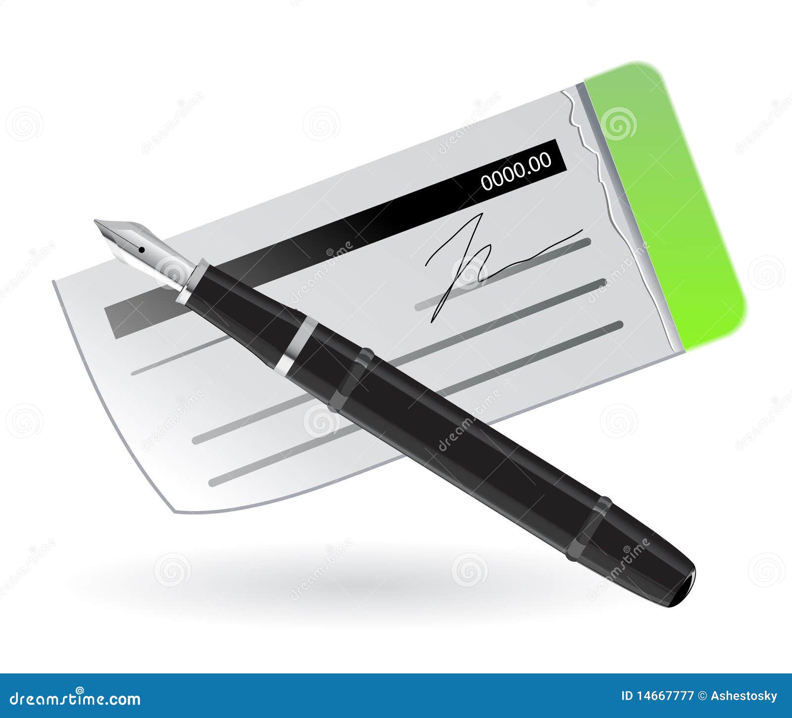 Bank Check Isolated Icon Cartoon Vector | CartoonDealer.com #90953103