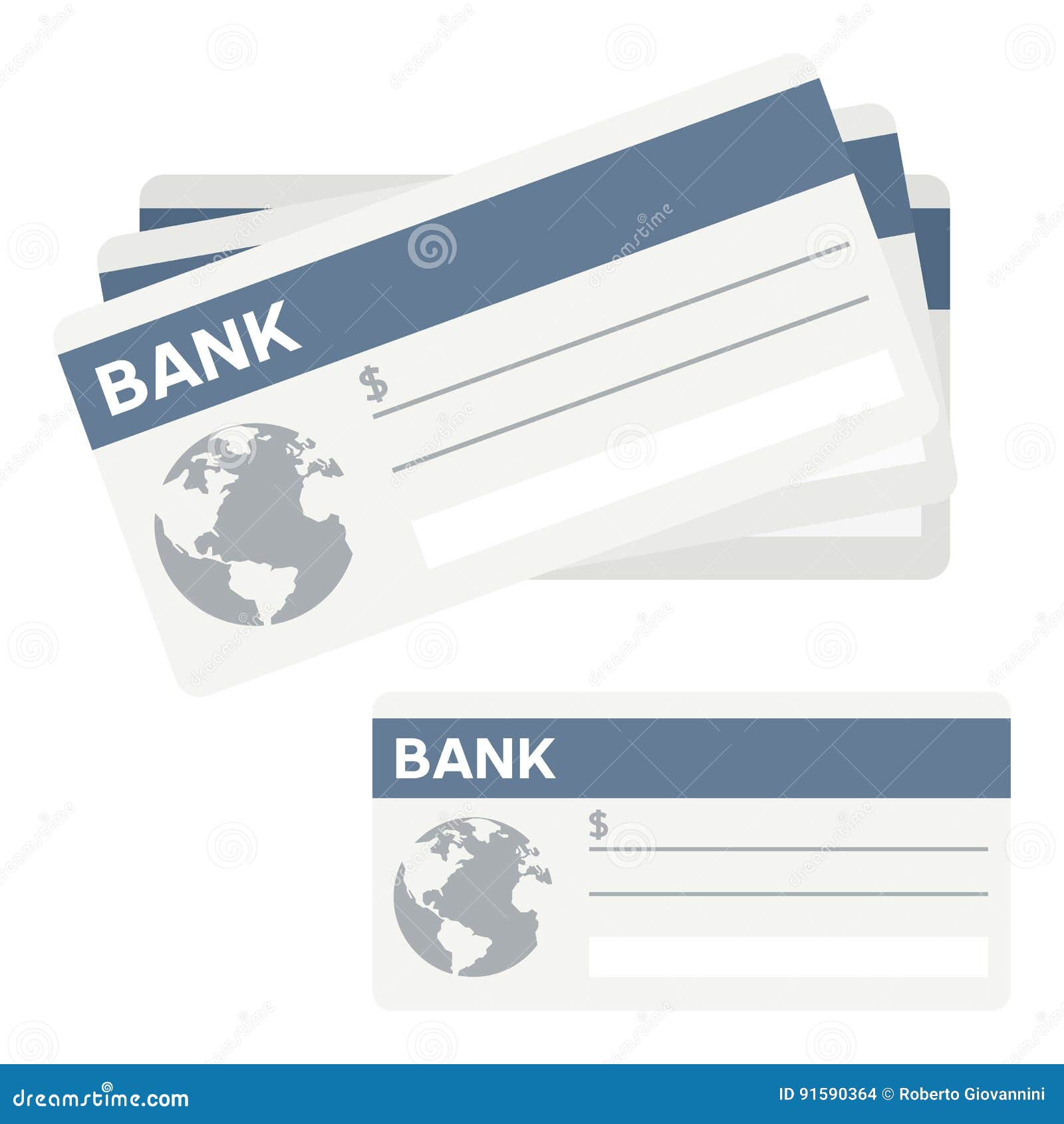 Bank Check Flat Icon Isolated on White Stock Vector - Illustration of ...