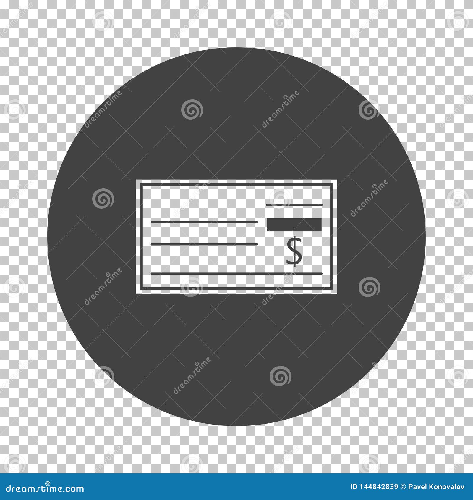 Bank check icon stock vector. Illustration of account - 144842839