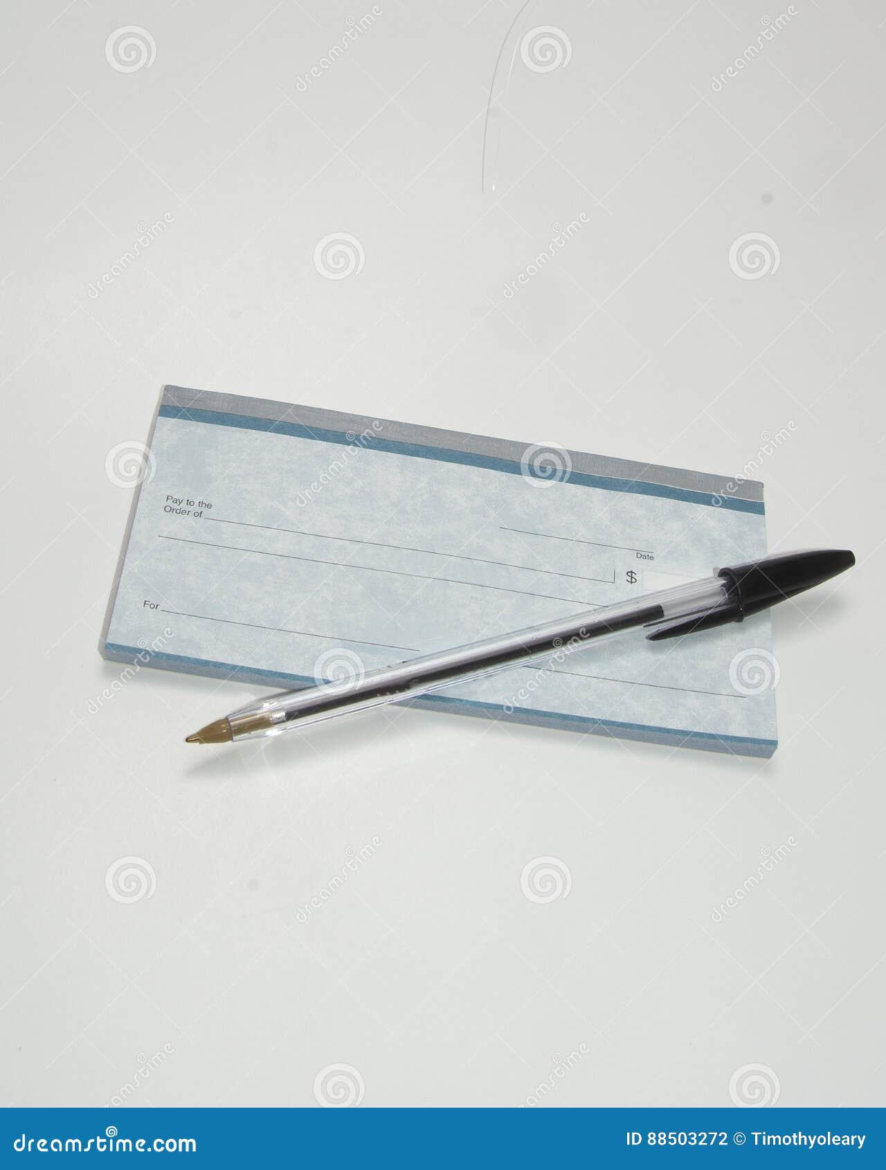 Bank Check and a pen stock photo. Image of check, paper - 88503272