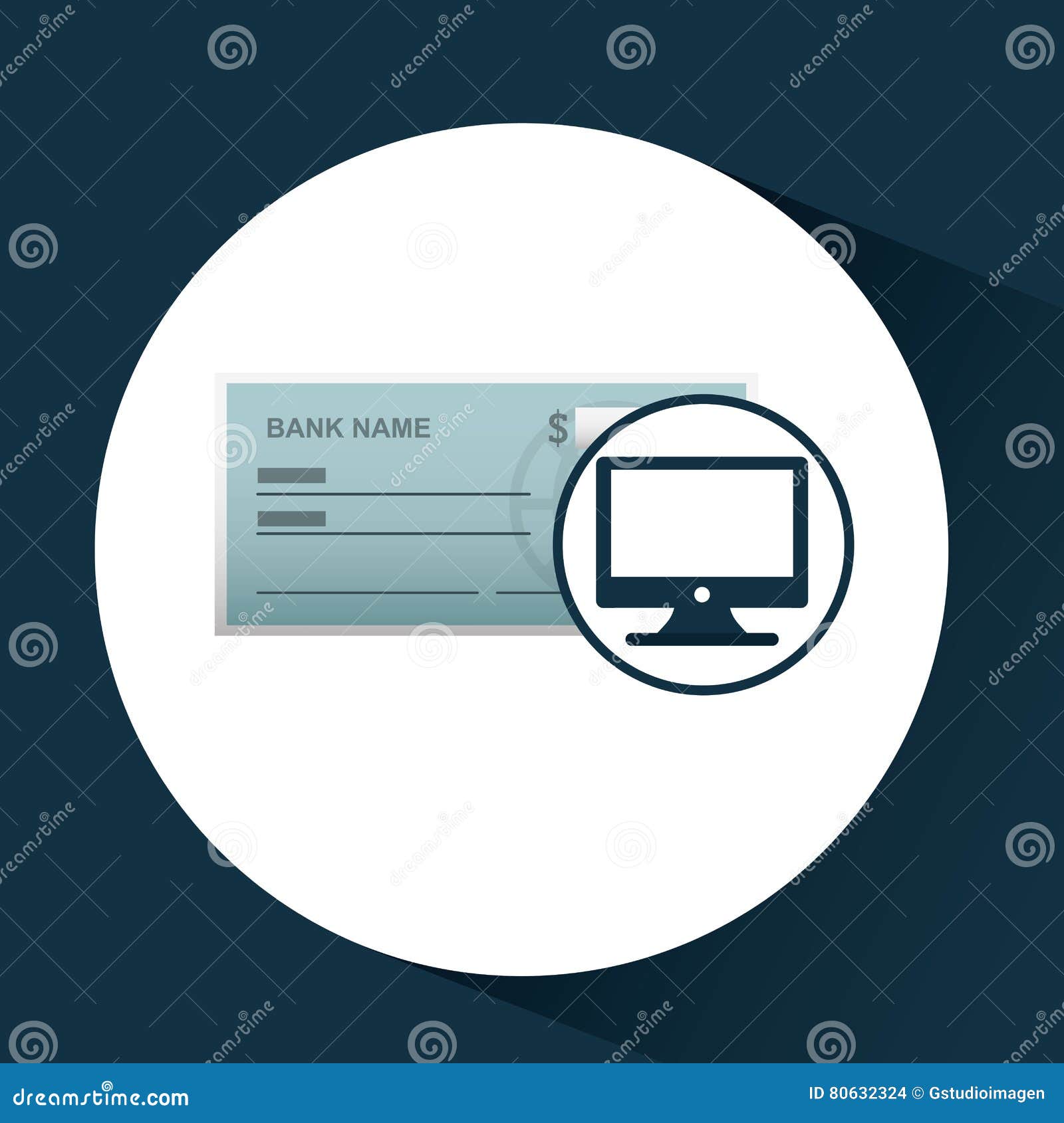 Bank Check Template Icon Graphic Stock Vector - Illustration of cash ...