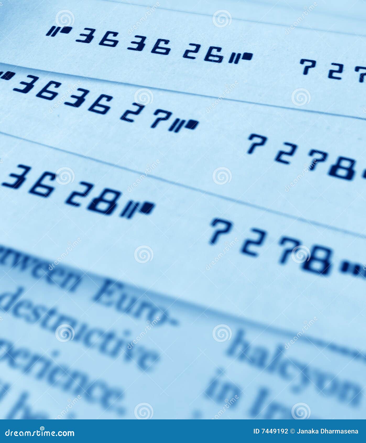Bank checks stock photo. Image of credit, check, account - 7449192