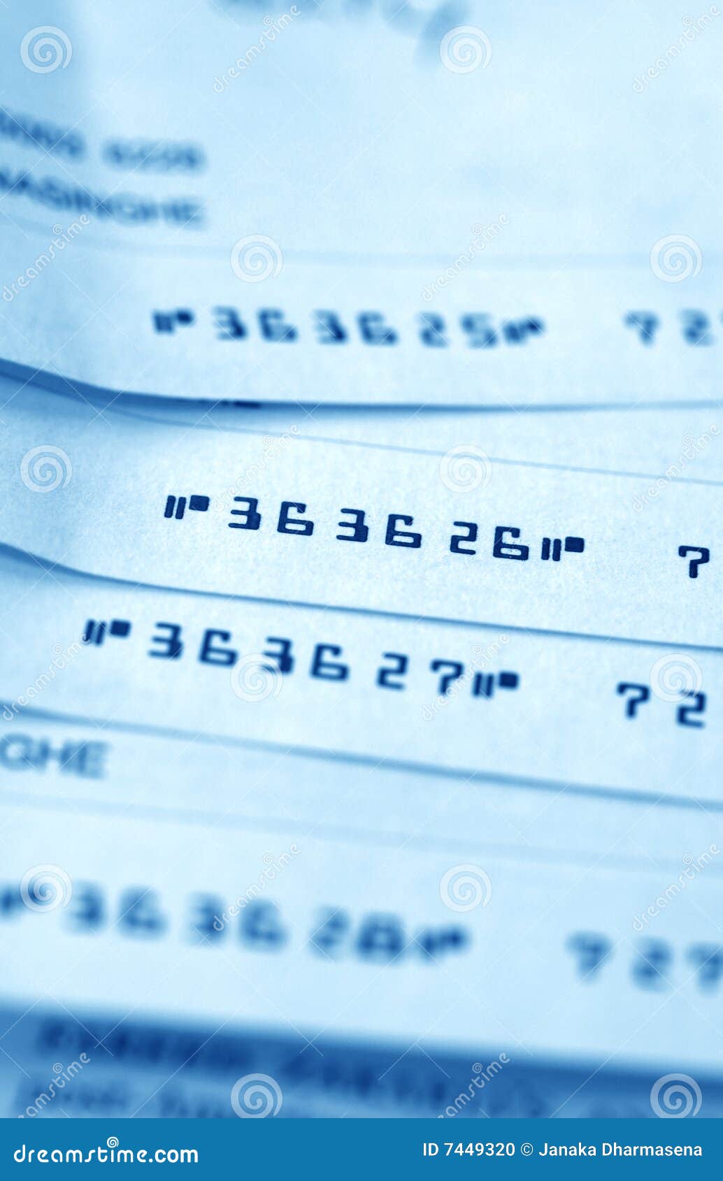 Bank checks stock photo. Image of bankrupt, credit, currency - 7449320