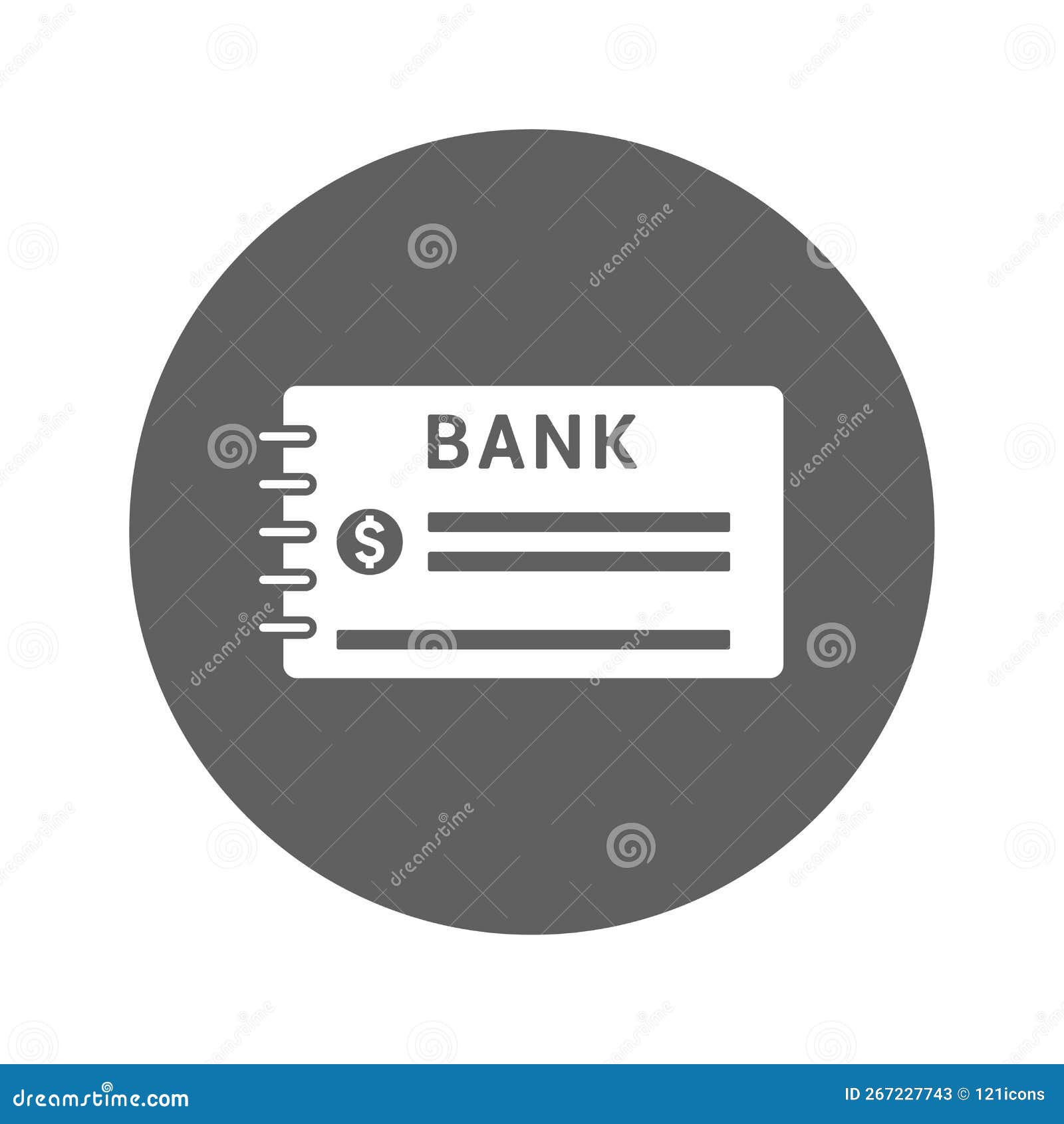 Bank Cheque Book Outline Icon. Line Art Vector Stock Illustration ...