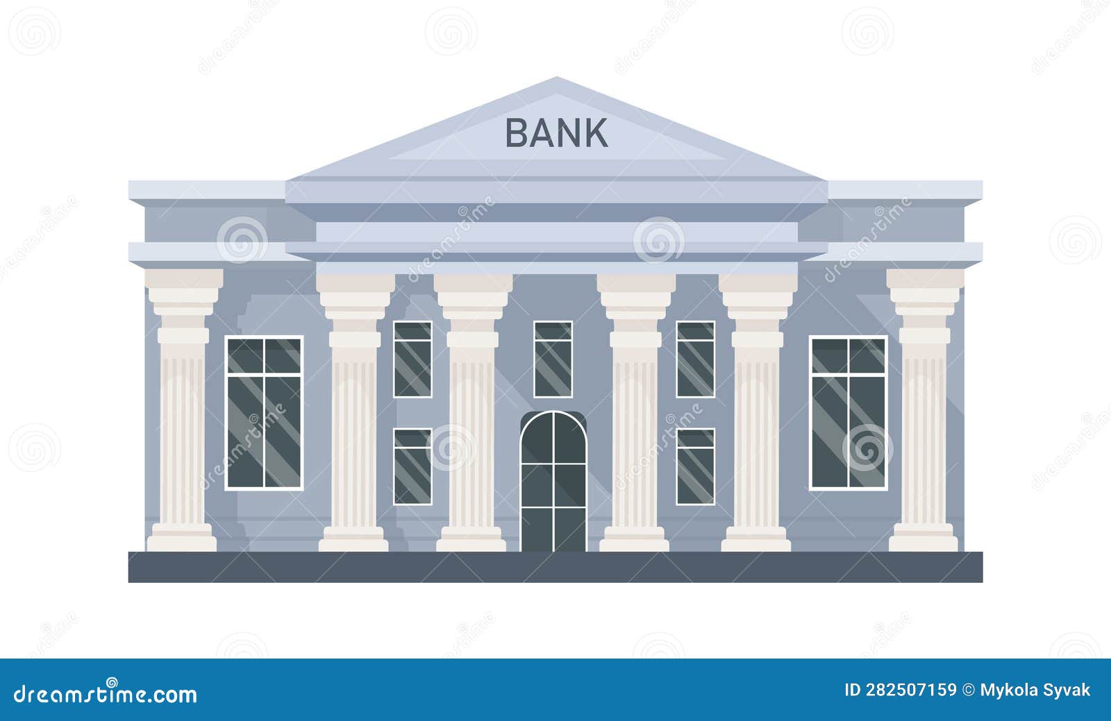 Bank City Building stock vector. Illustration of finance - 282507159