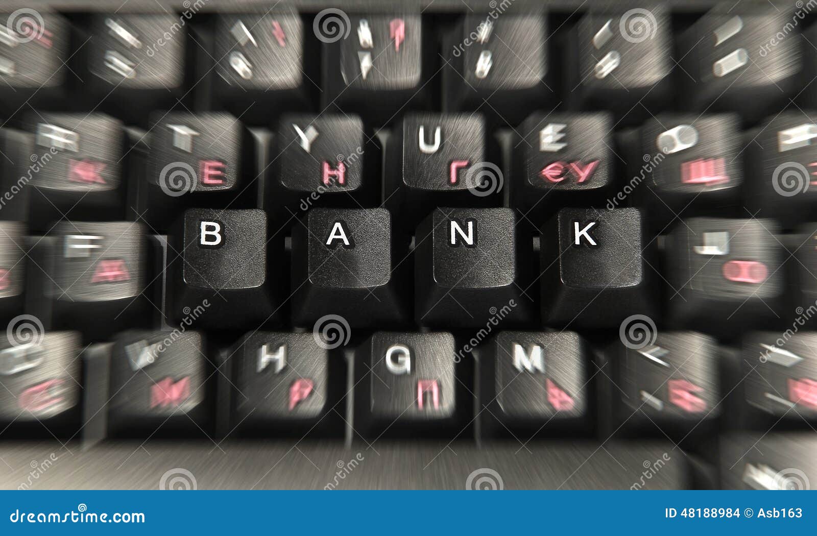 Bank on the Computer Keyboard Stock Photo - Image of laptop, macro ...