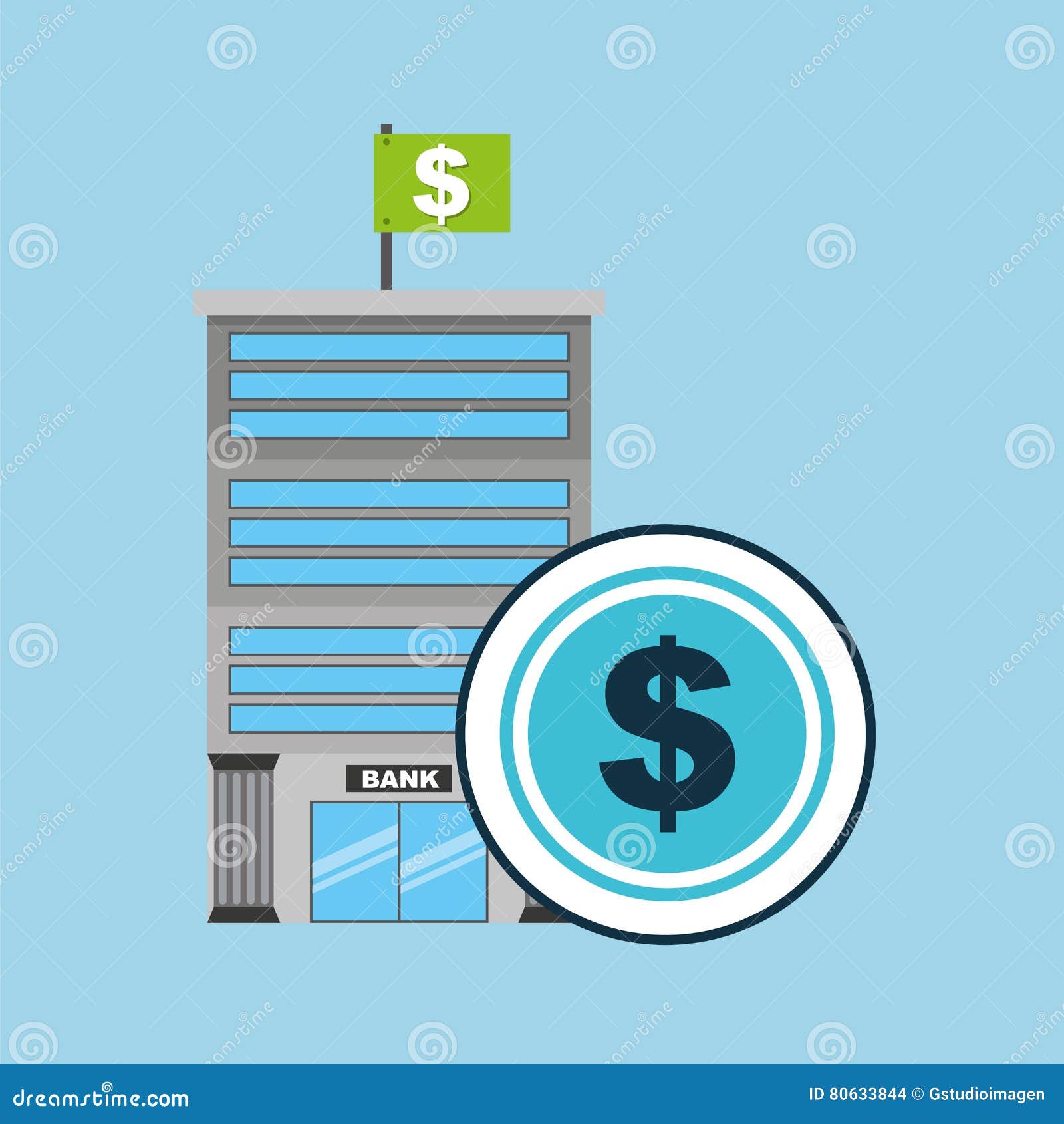 Bank concept service money stock vector. Illustration of finance - 80633844