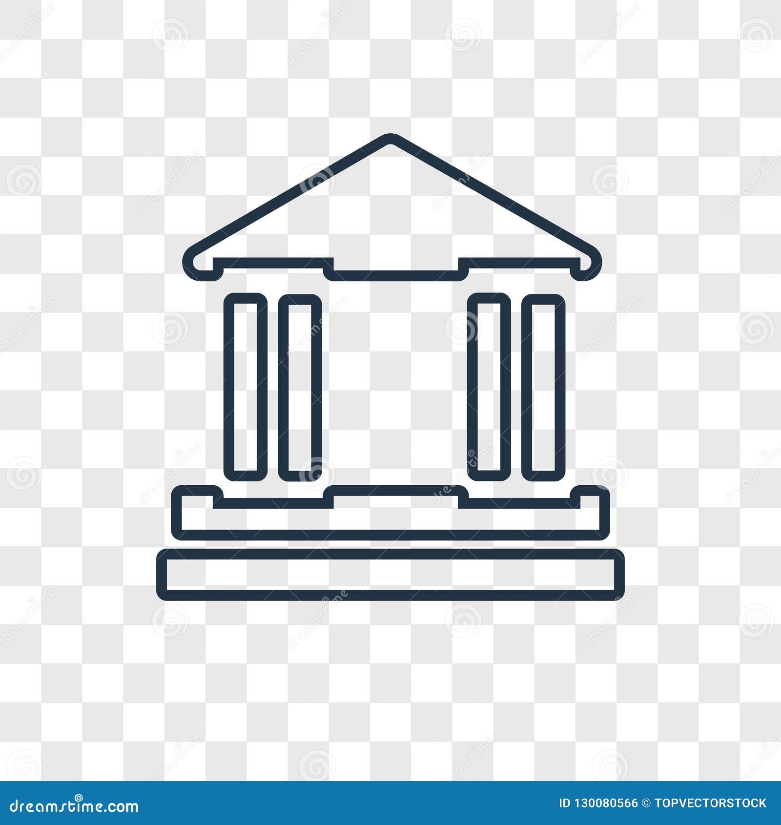 Bank Concept Vector Linear Icon Isolated on Transparent Background ... Bank Concept Vector Linear Icon Isolated on Transparent Background ...