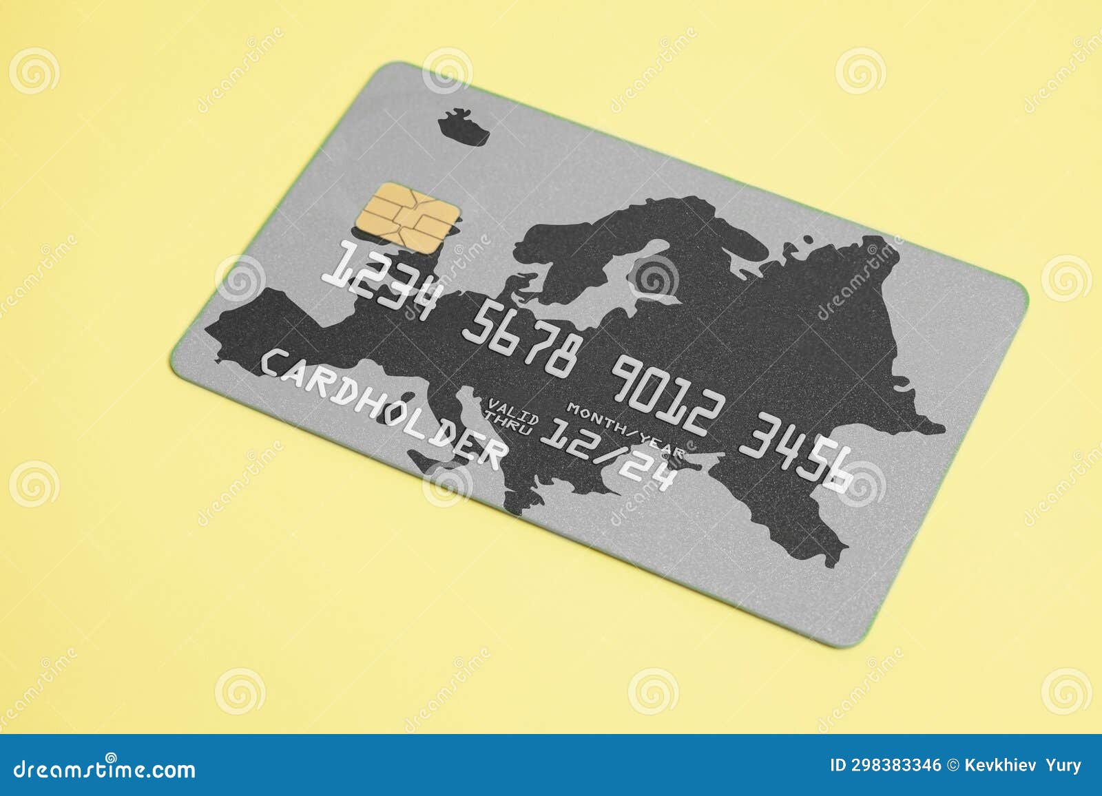 Bank Credit Card with Europe Map Stock Photo - Image of card, embossing ...