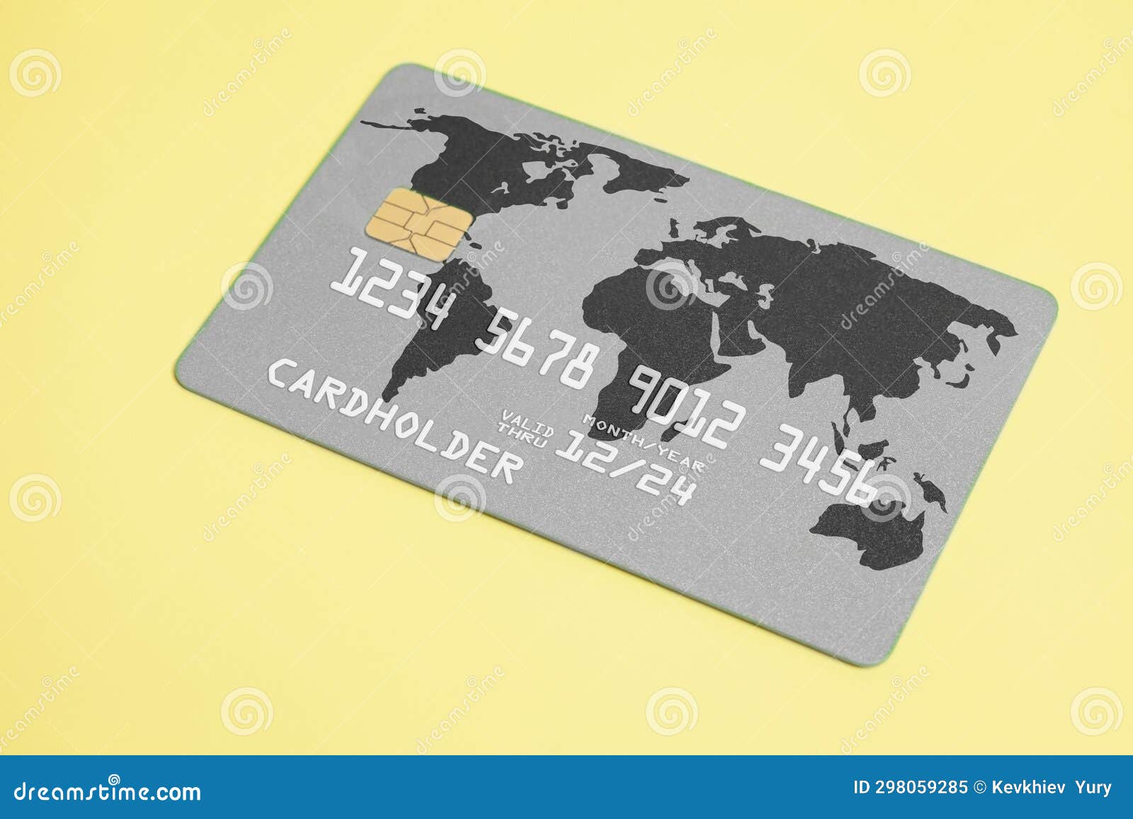 Bank Credit Card with World Map. Stock Image - Image of chip, paying ...