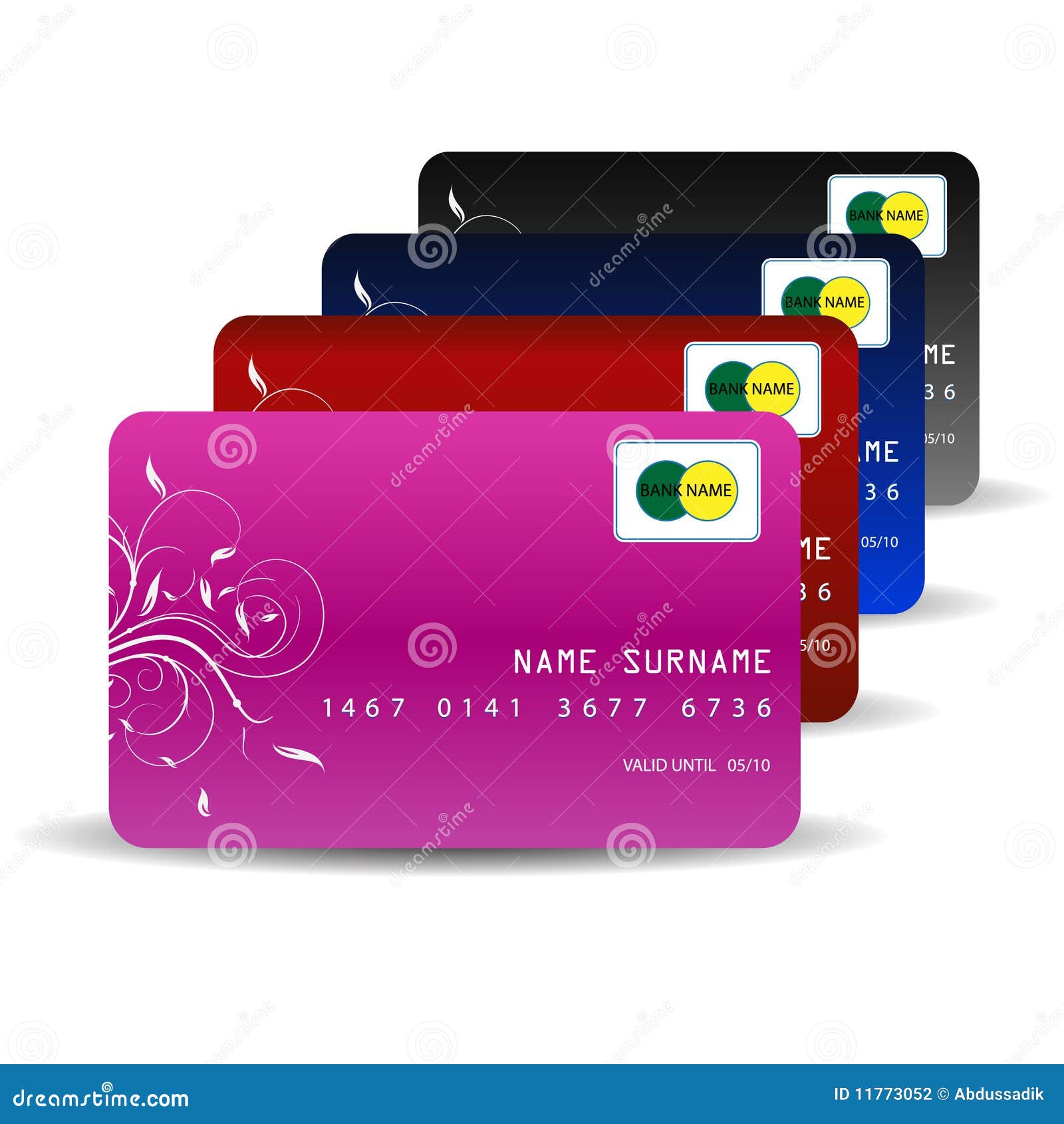Bank Credit cards stock vector. Illustration of finance - 11773052