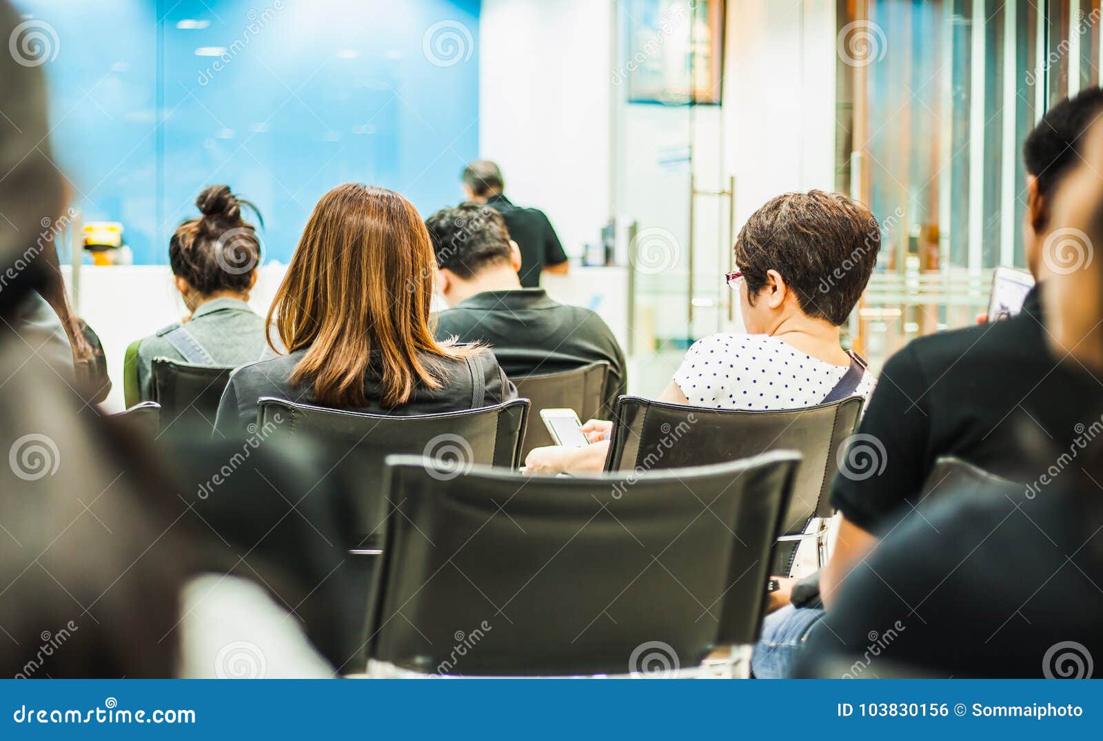 Bank Customers are Sitting and Wait at the Queue Card Editorial Photo ...