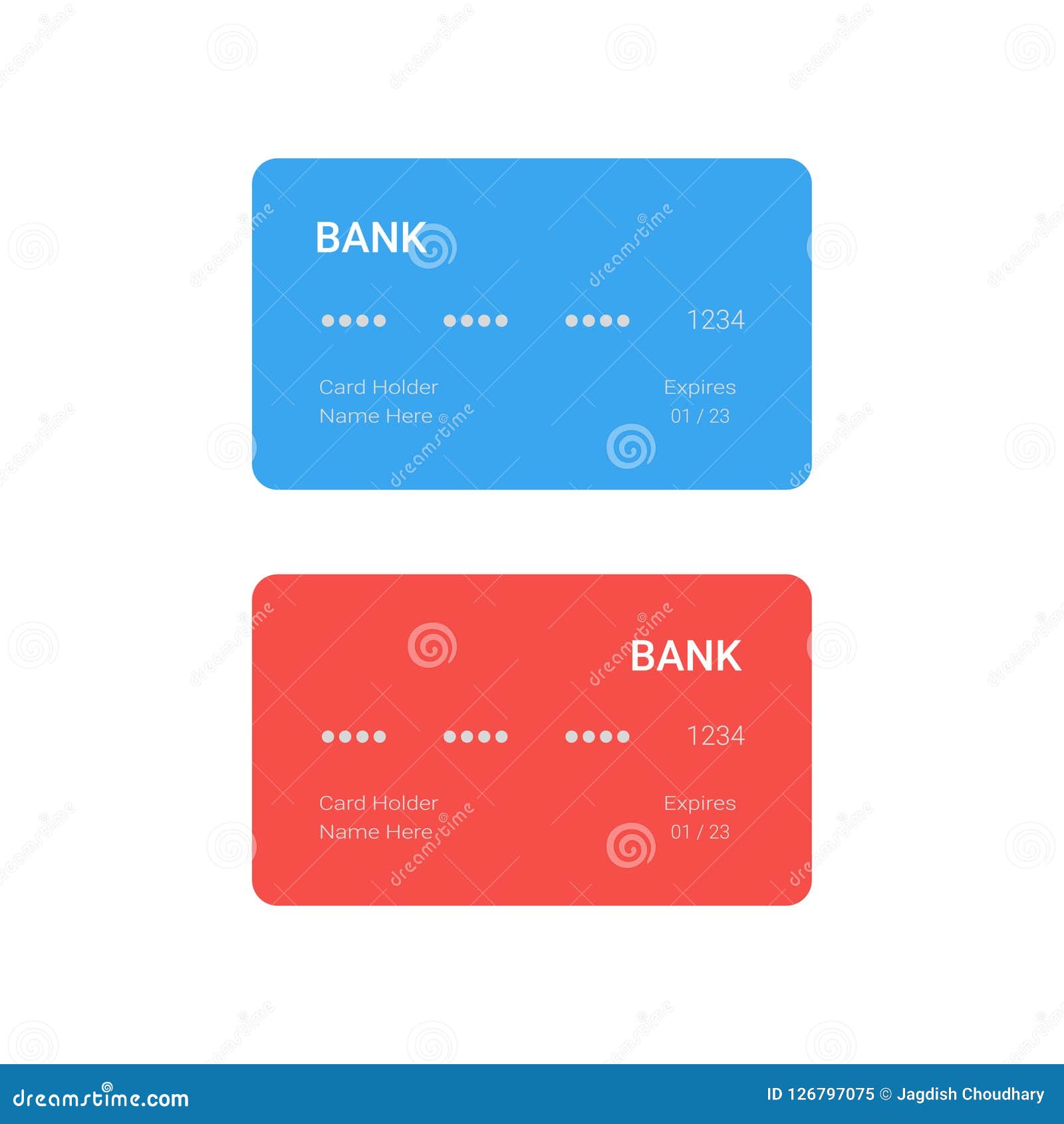 Bank Debit or Credit Card Illustration. Stock Illustration ...