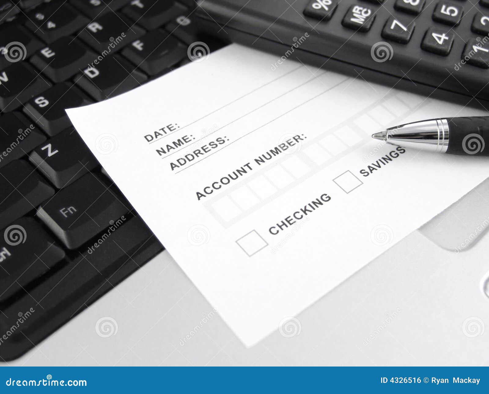 Bank Deposit / Withdrawal Slip Stock Photo - Image of savings, business ...