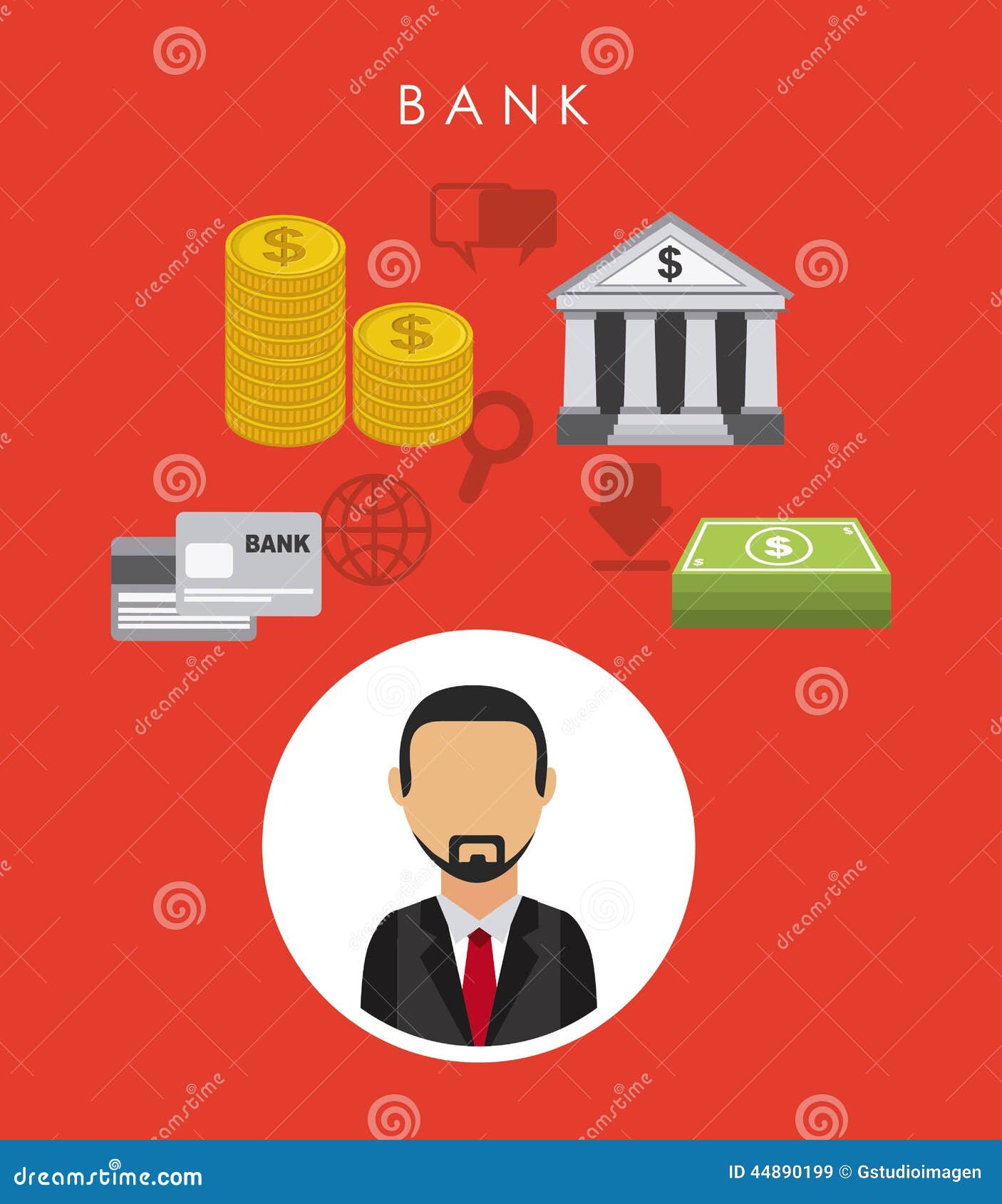 Bank design stock vector. Illustration of avatar, icon - 44890199