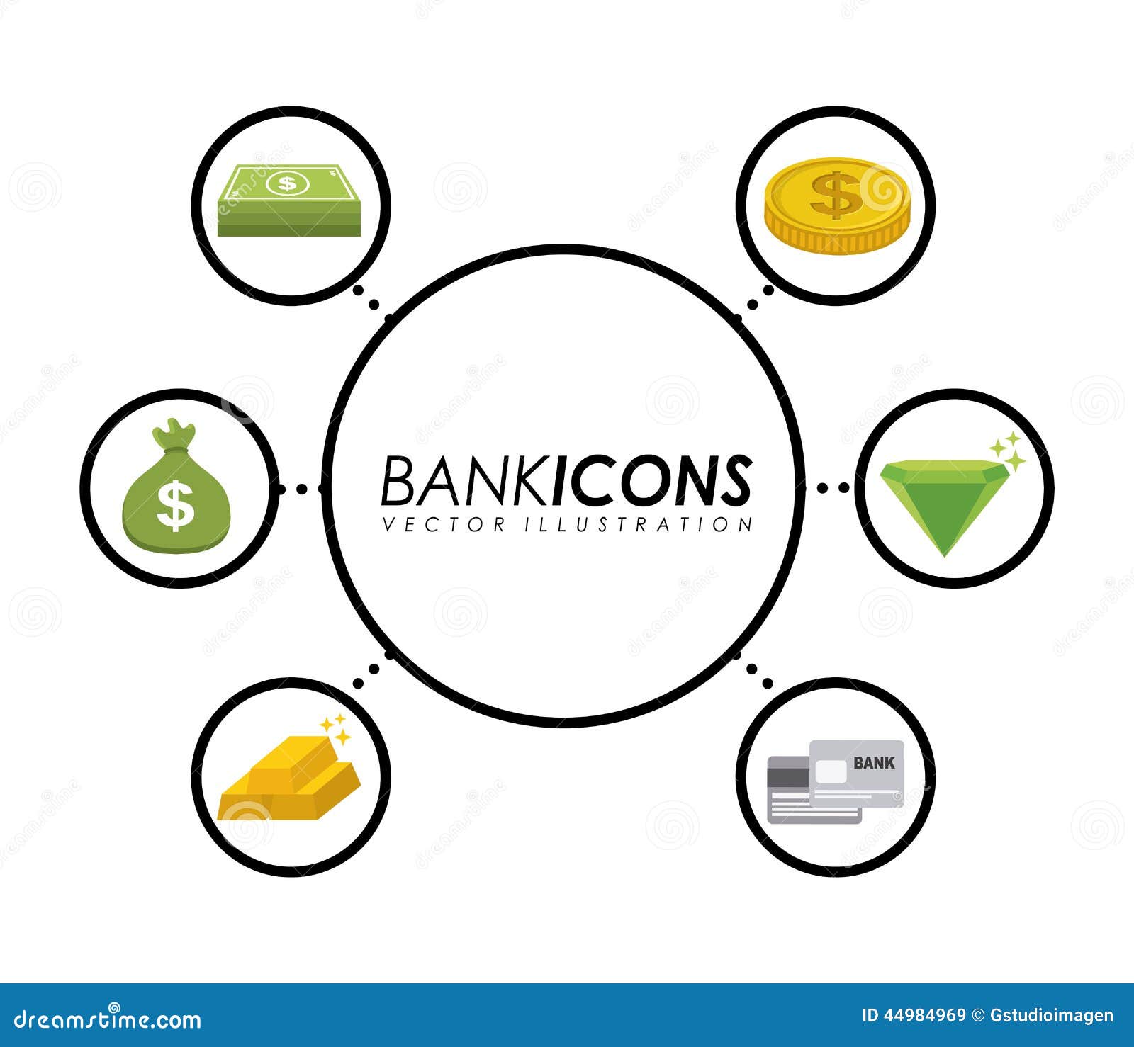 Bank design stock vector. Illustration of card, gold - 44984969