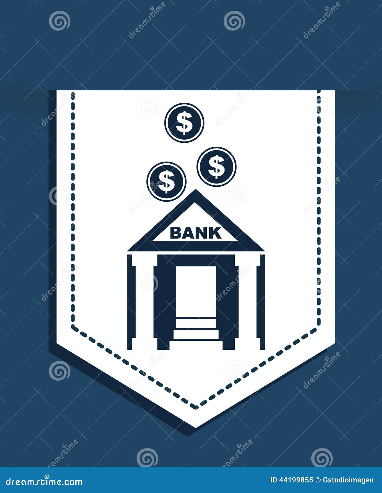 Bank design stock vector. Illustration of blue, business - 44199855