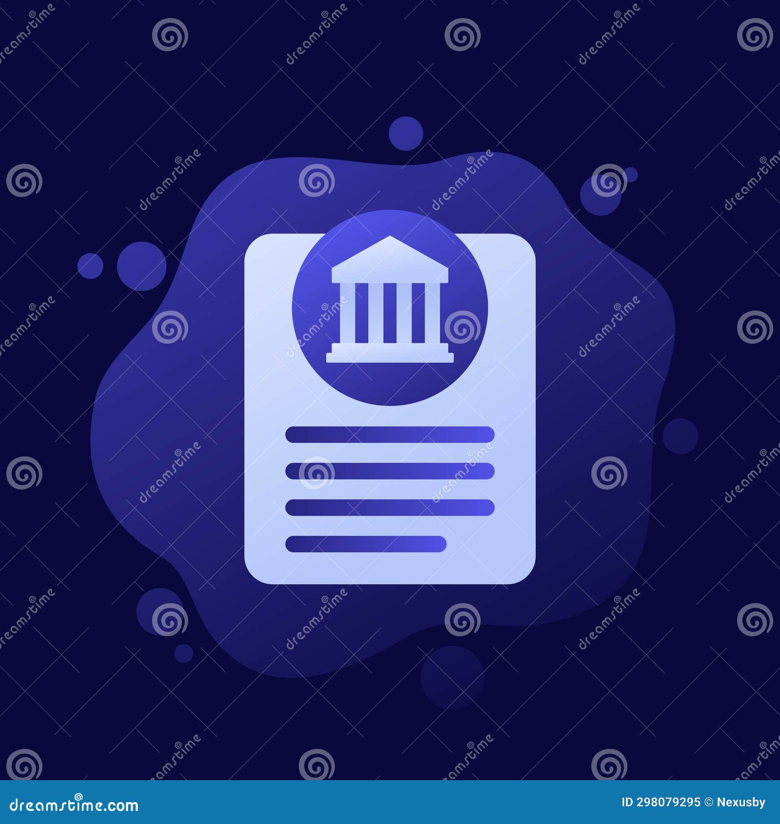 Bank Document Icon, Vector Design Stock Illustration - Illustration of ...