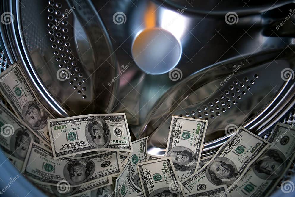 Bank of Dollars in Washing Machine Stock Image - Image of forbidden ...