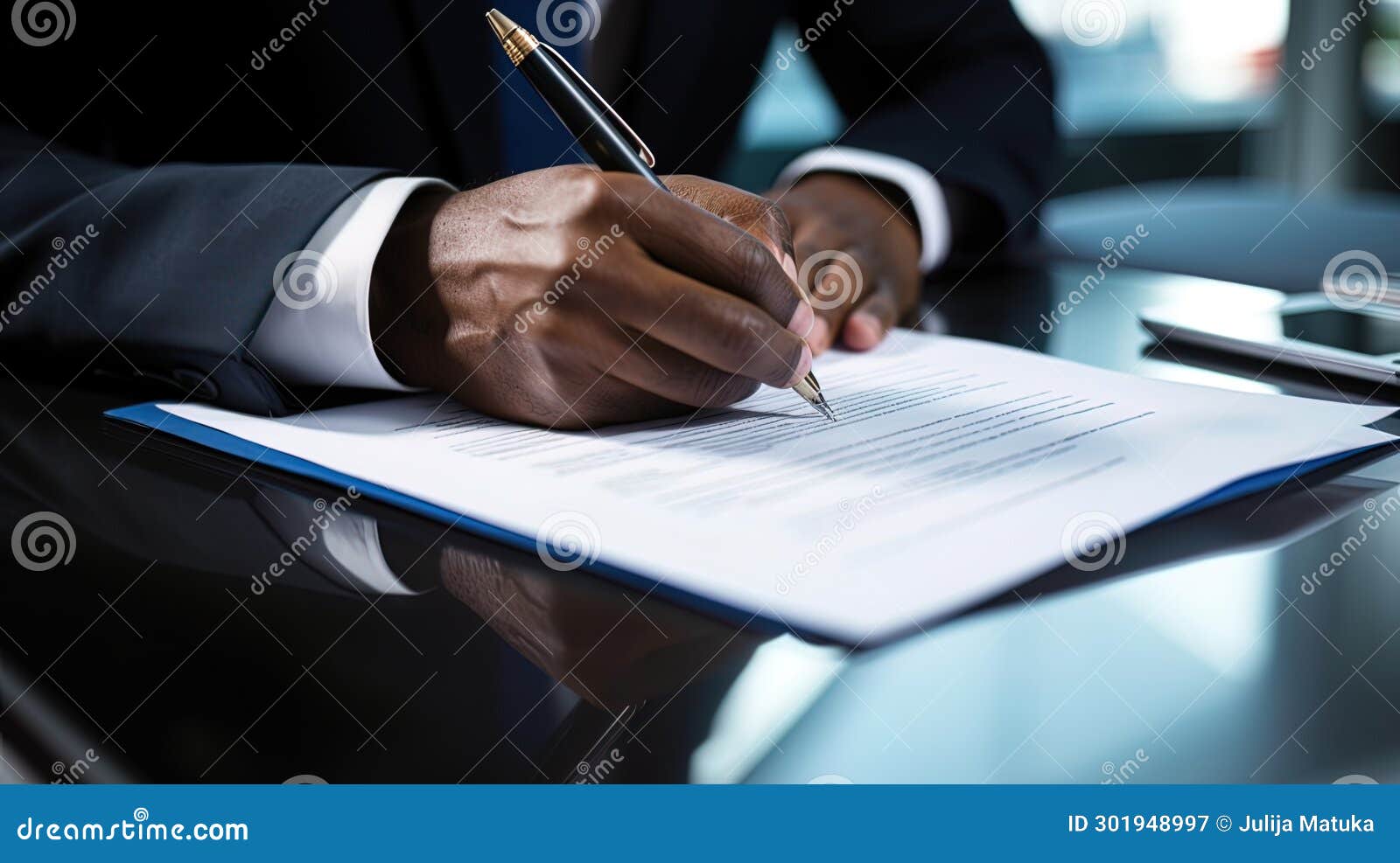A Bank Employee Helps the Client Fill Out an Application Stock ...