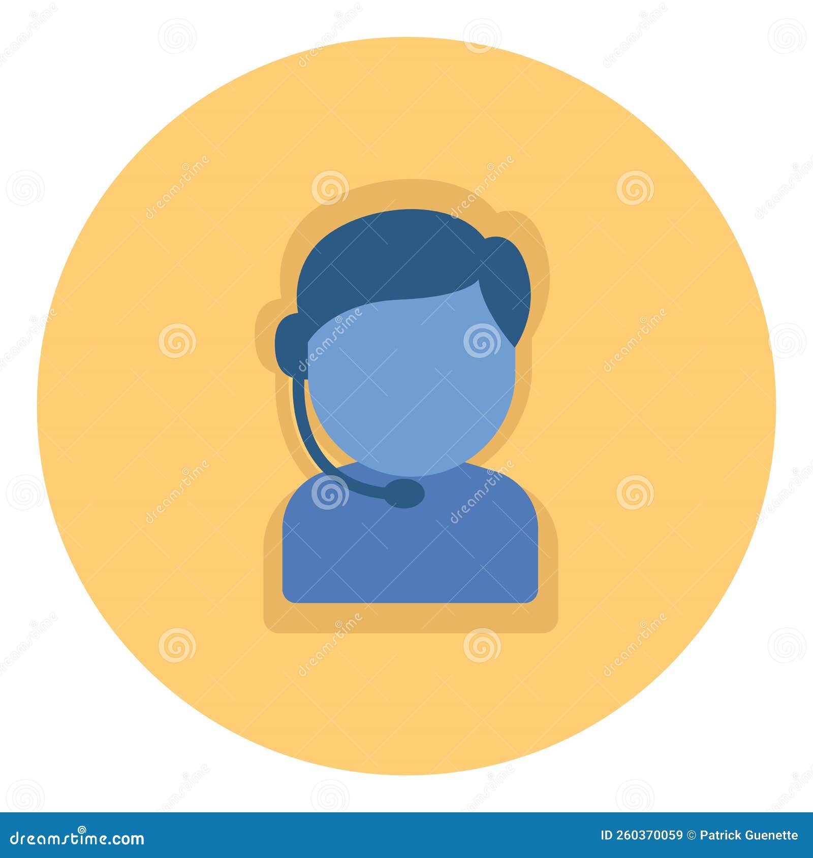 Bank employee, icon stock vector. Illustration of finance - 260370059