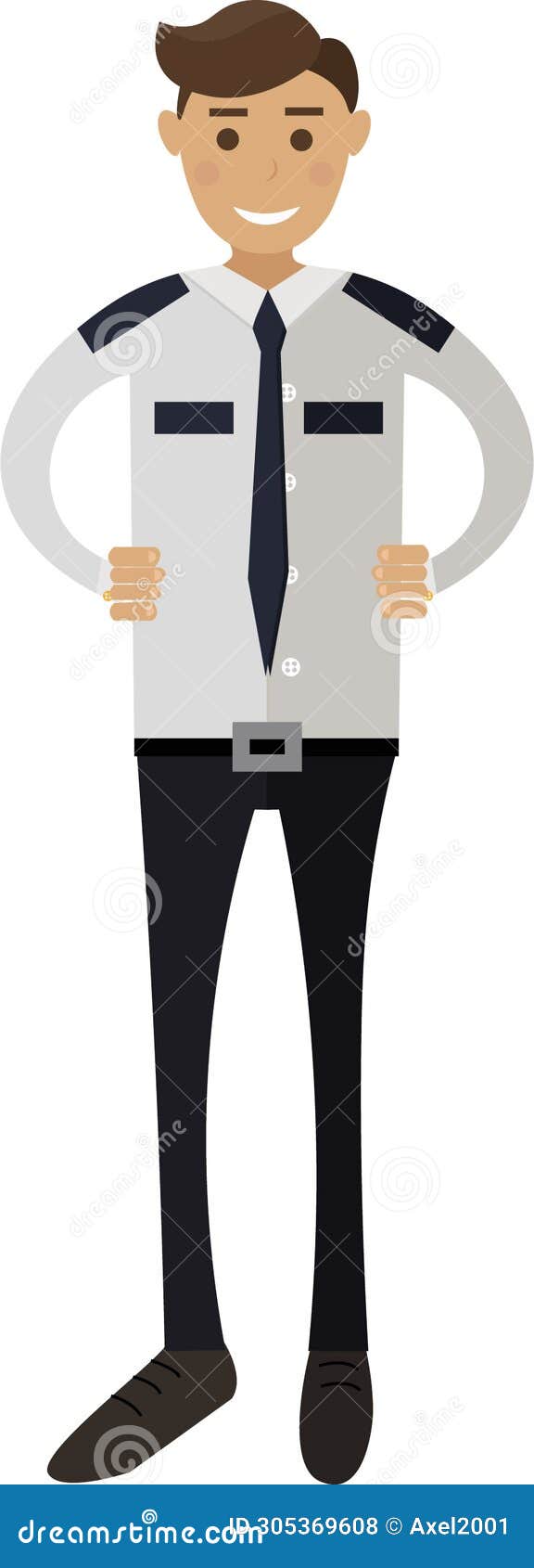 Bank Employee Vector Icon Isolated on White Stock Vector - Illustration ...