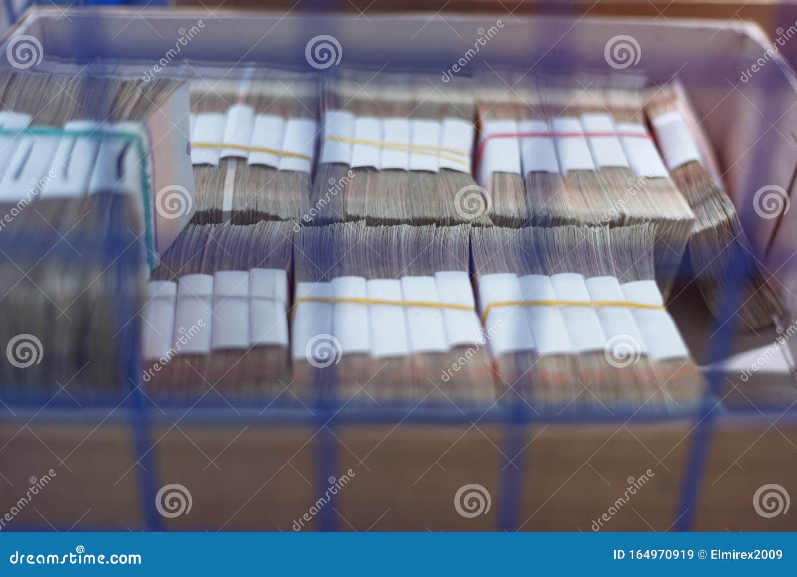 Bank Employees Sorting and Counting Money Inside Bank Vault Stock Image ...