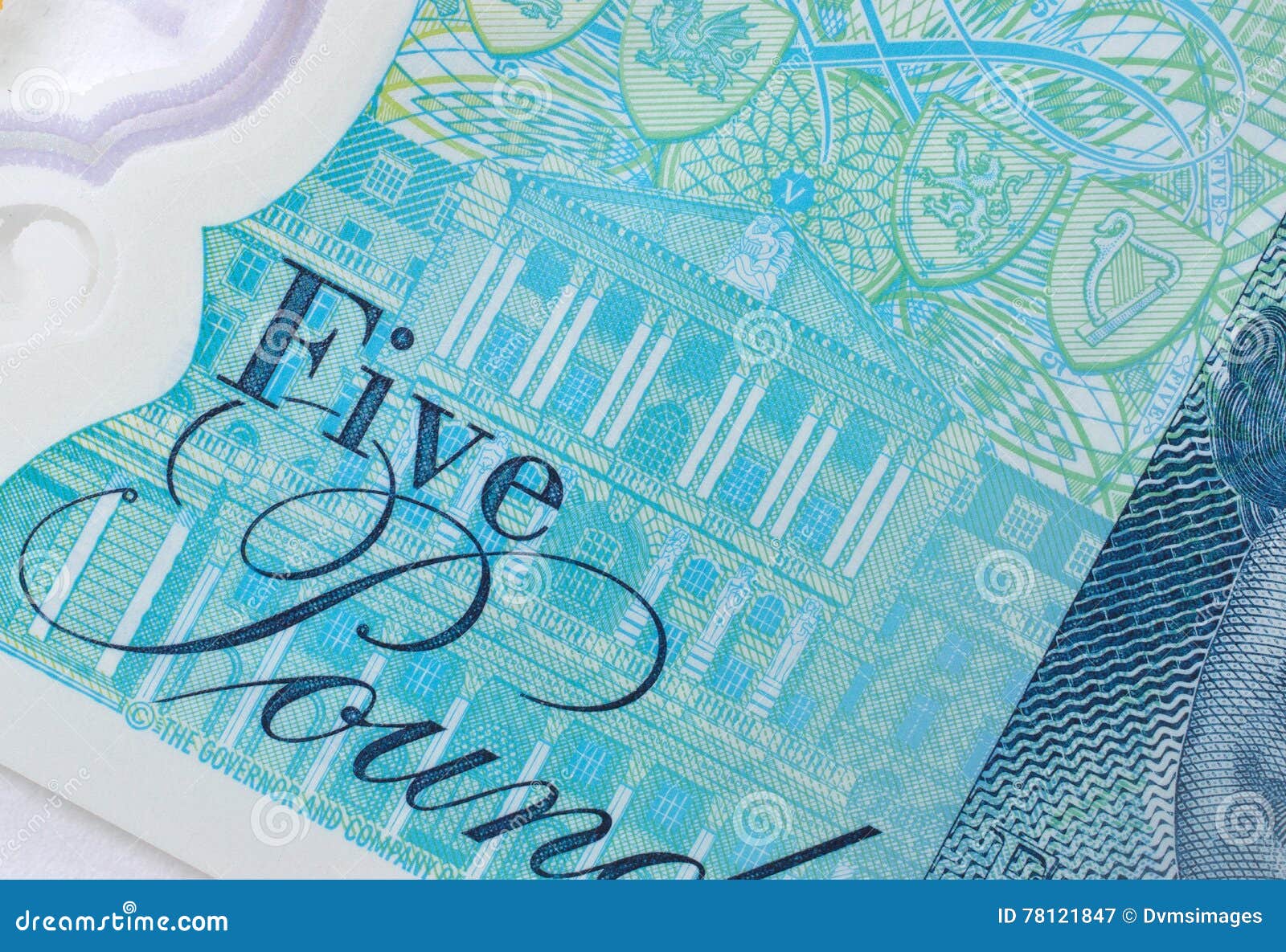 Bank of England on Five Pound Note Editorial Photography - Image of ...