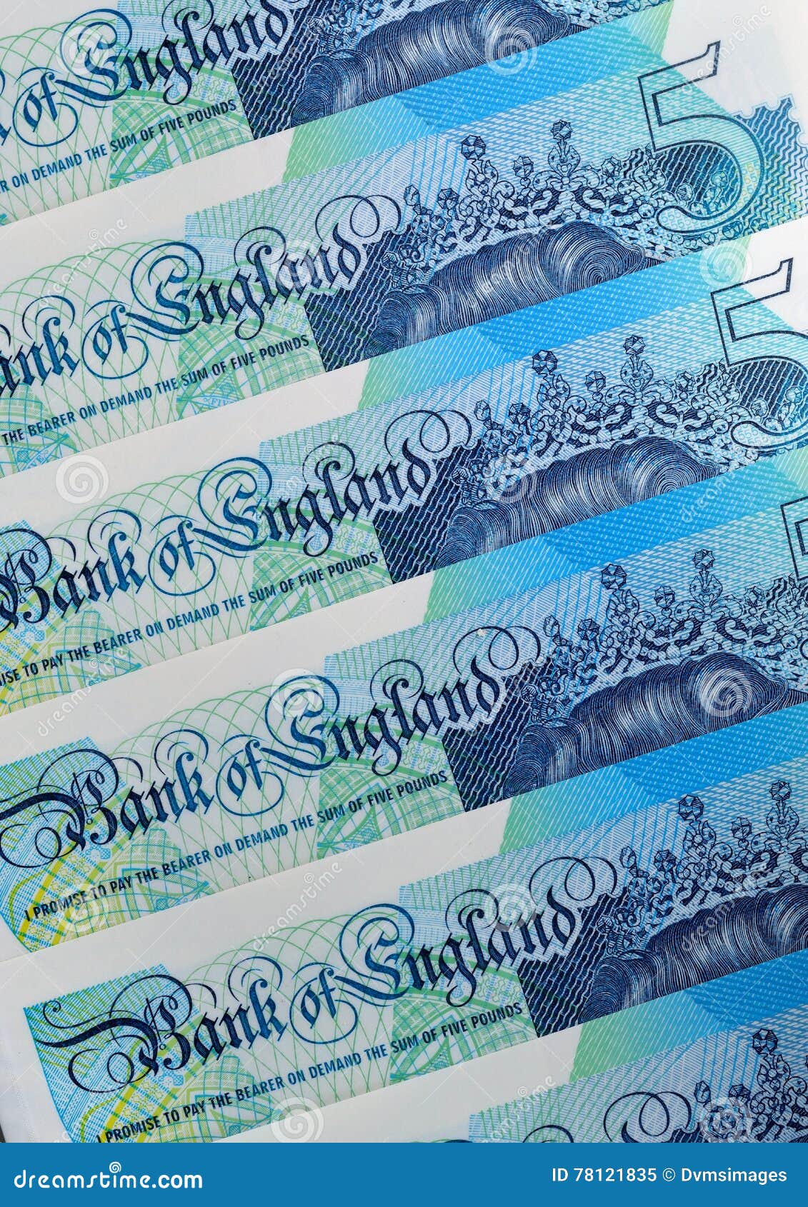 Bank of England Five Pound Notes Editorial Image - Image of notes ...