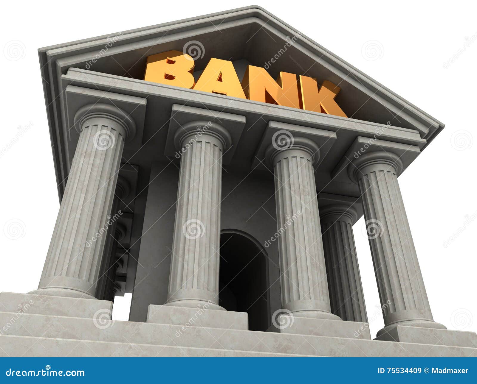 Bank facade stock illustration. Illustration of investment - 75534409