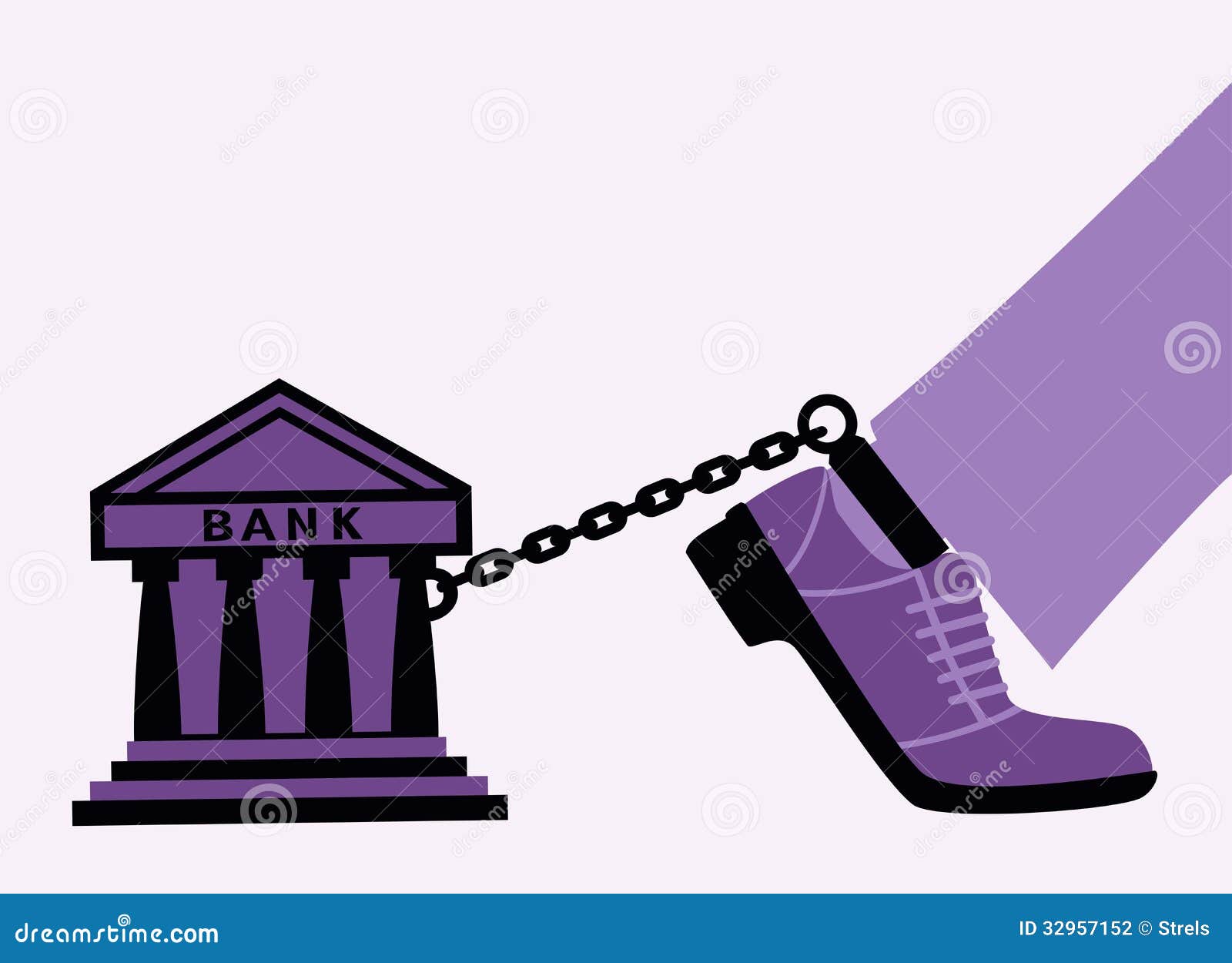 Bank fetters. stock vector. Illustration of deposit, captivity - 32957152