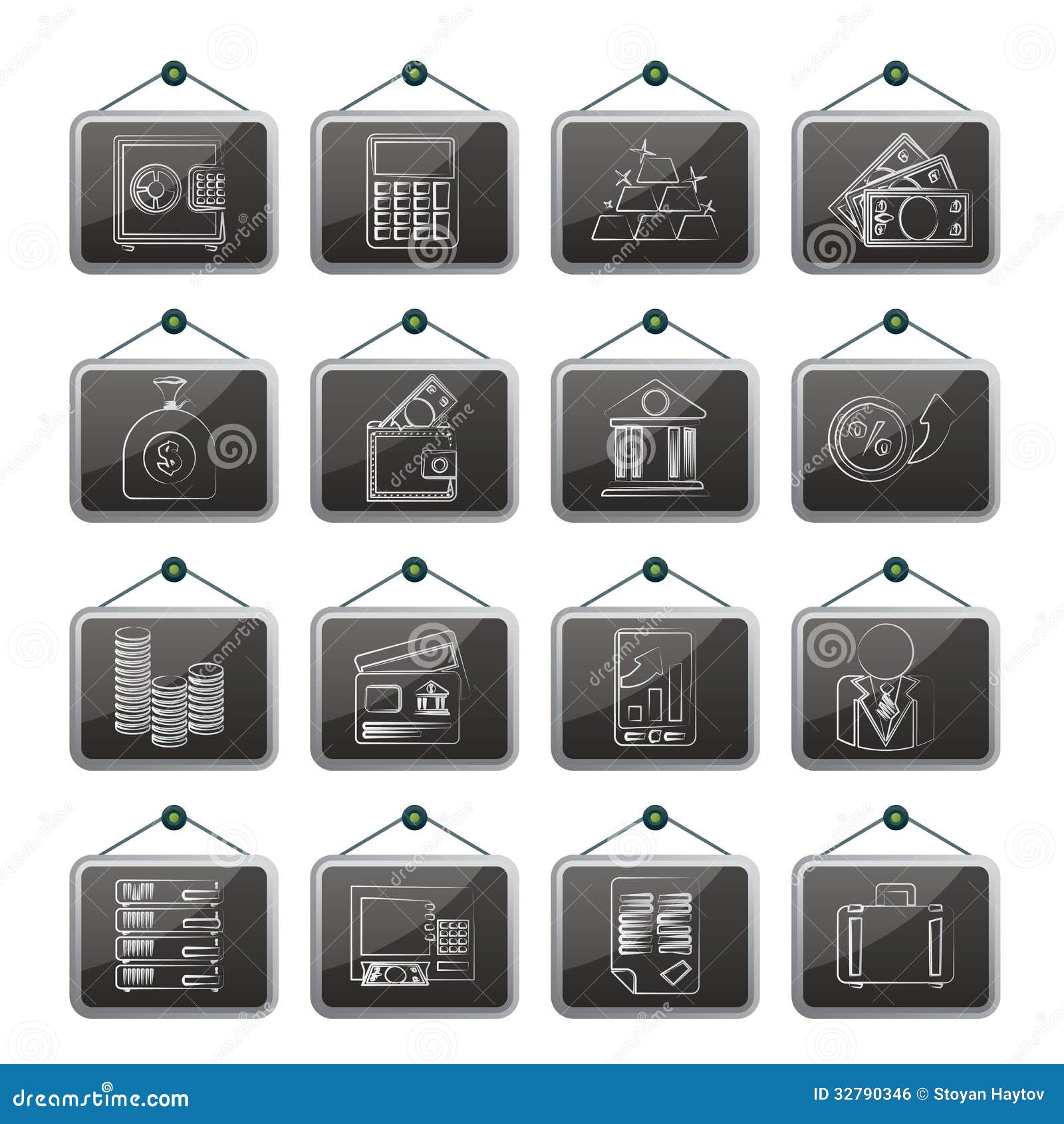 Banker Lombard Icon Of 3 Types Color, Black And White, Outline ...