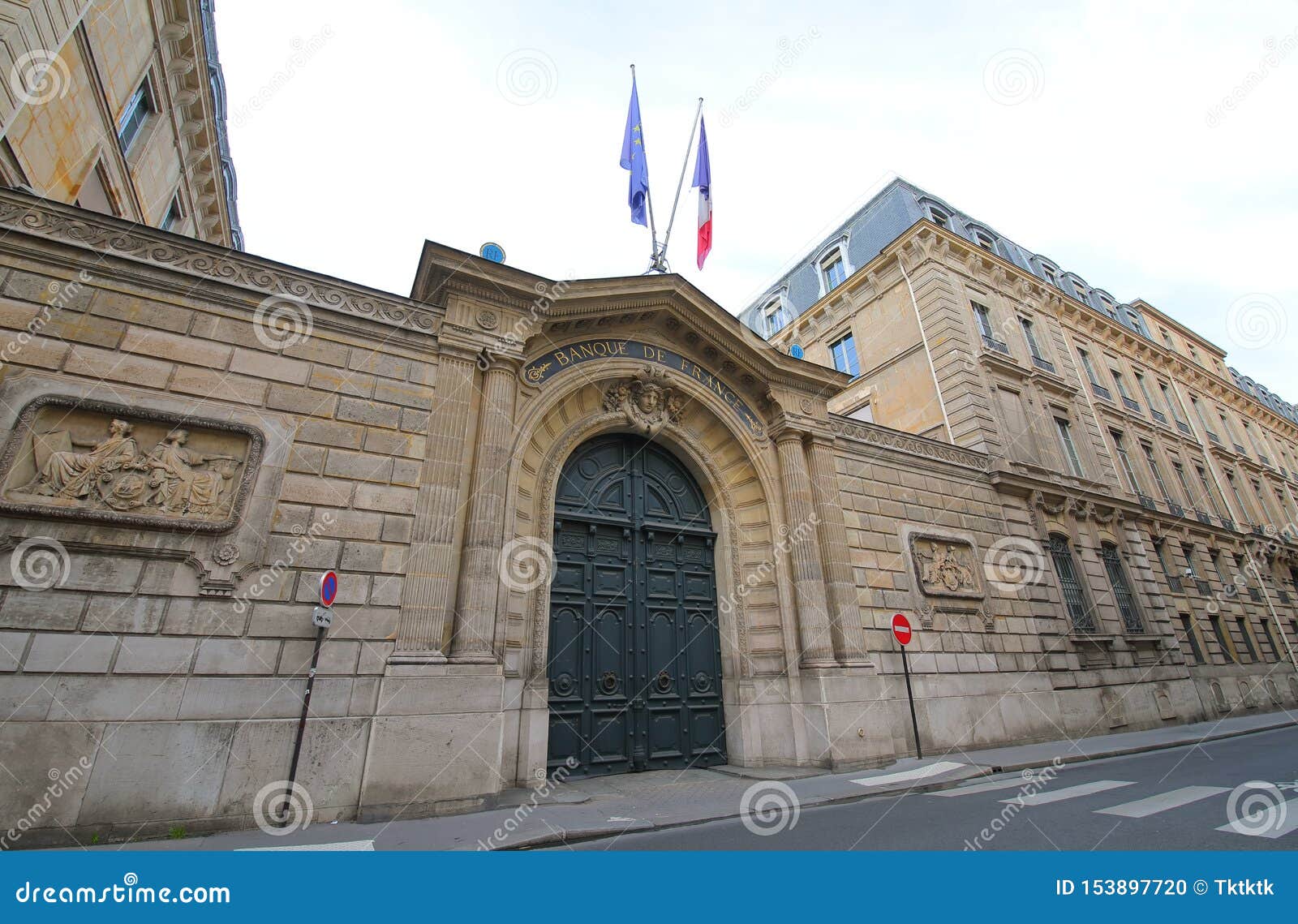 Bank of France Paris France Editorial Image - Image of financial, euro ...