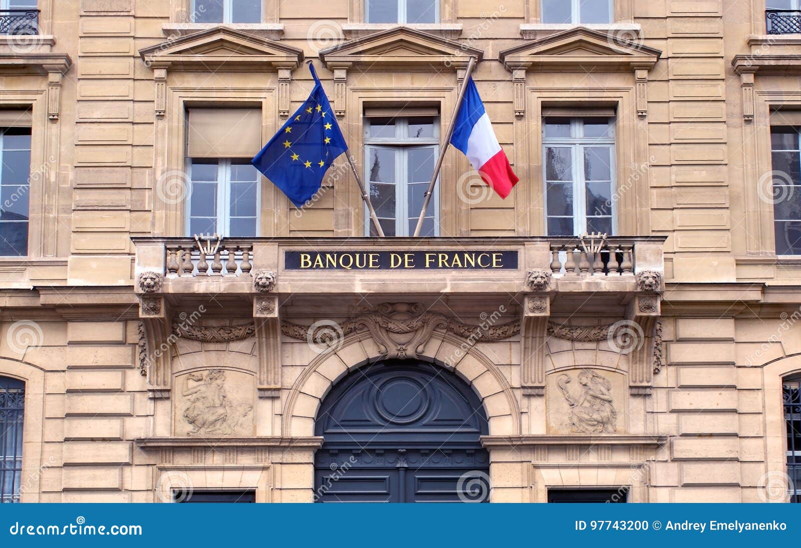 Bank of France. Paris editorial image. Image of urban - 97743200