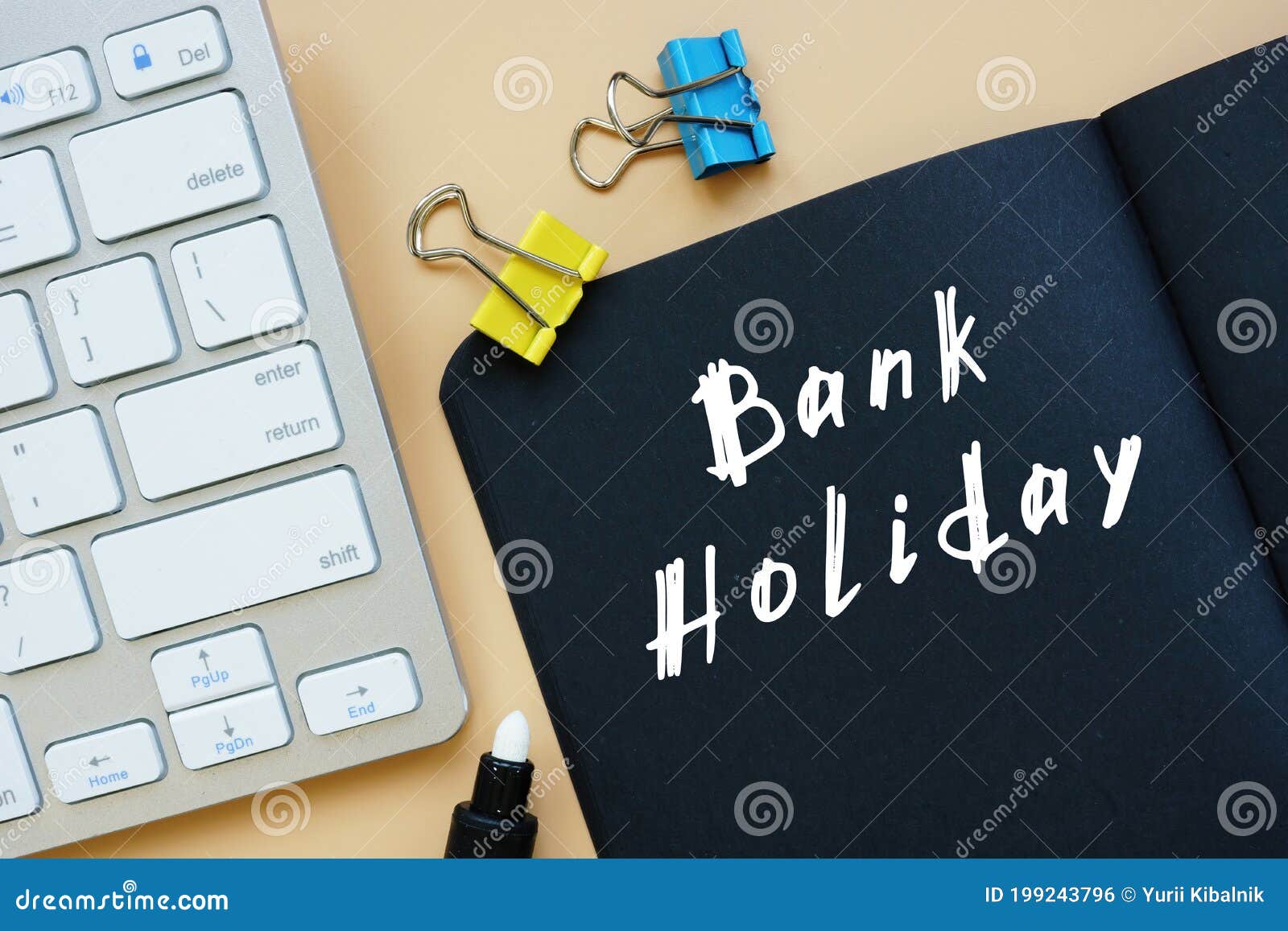 Bank Holiday Sign on the Piece of Paper Stock Photo - Image of sign ...