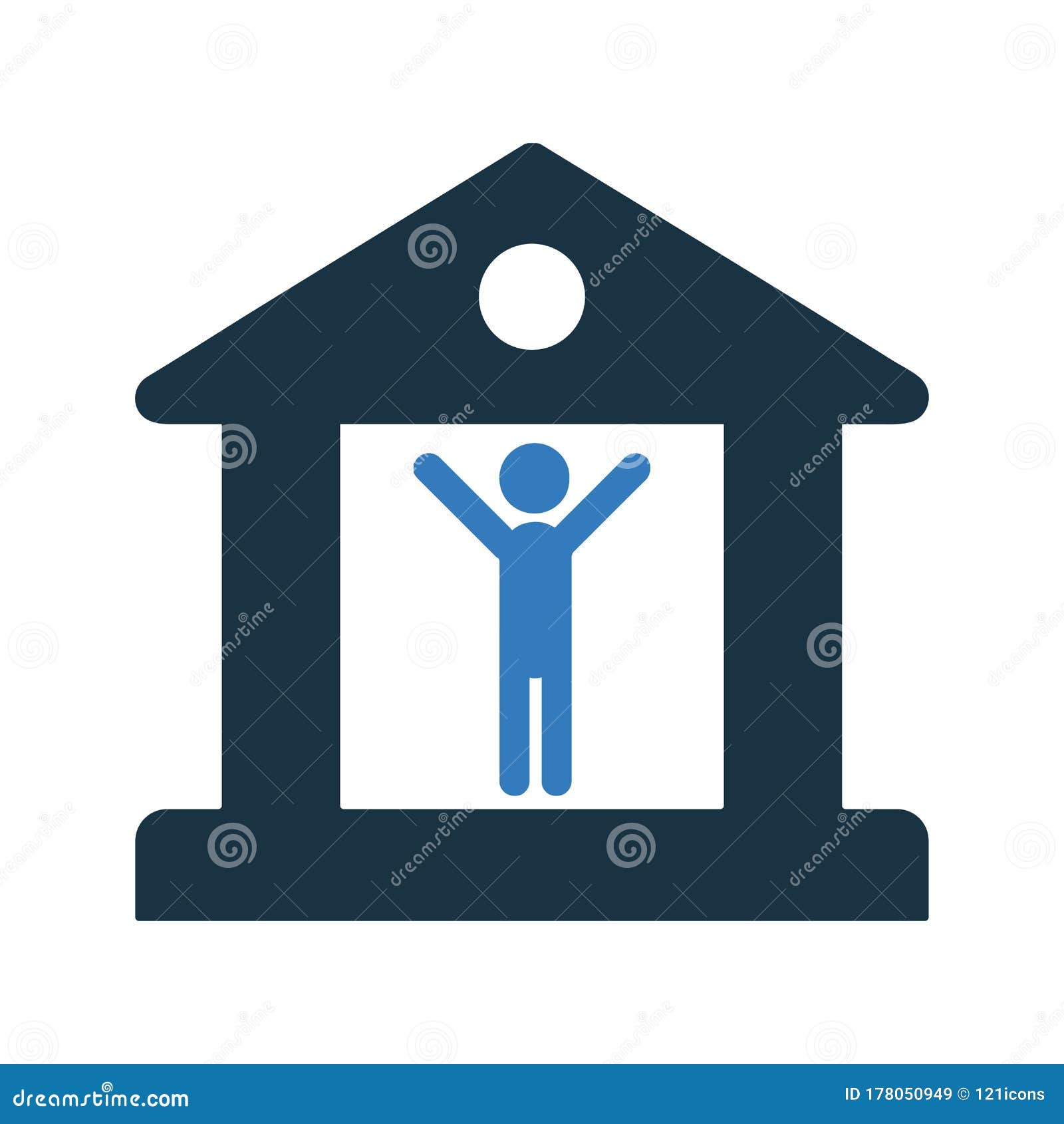 Bank Icon, Building, House Vector Stock Illustration - Illustration of ...