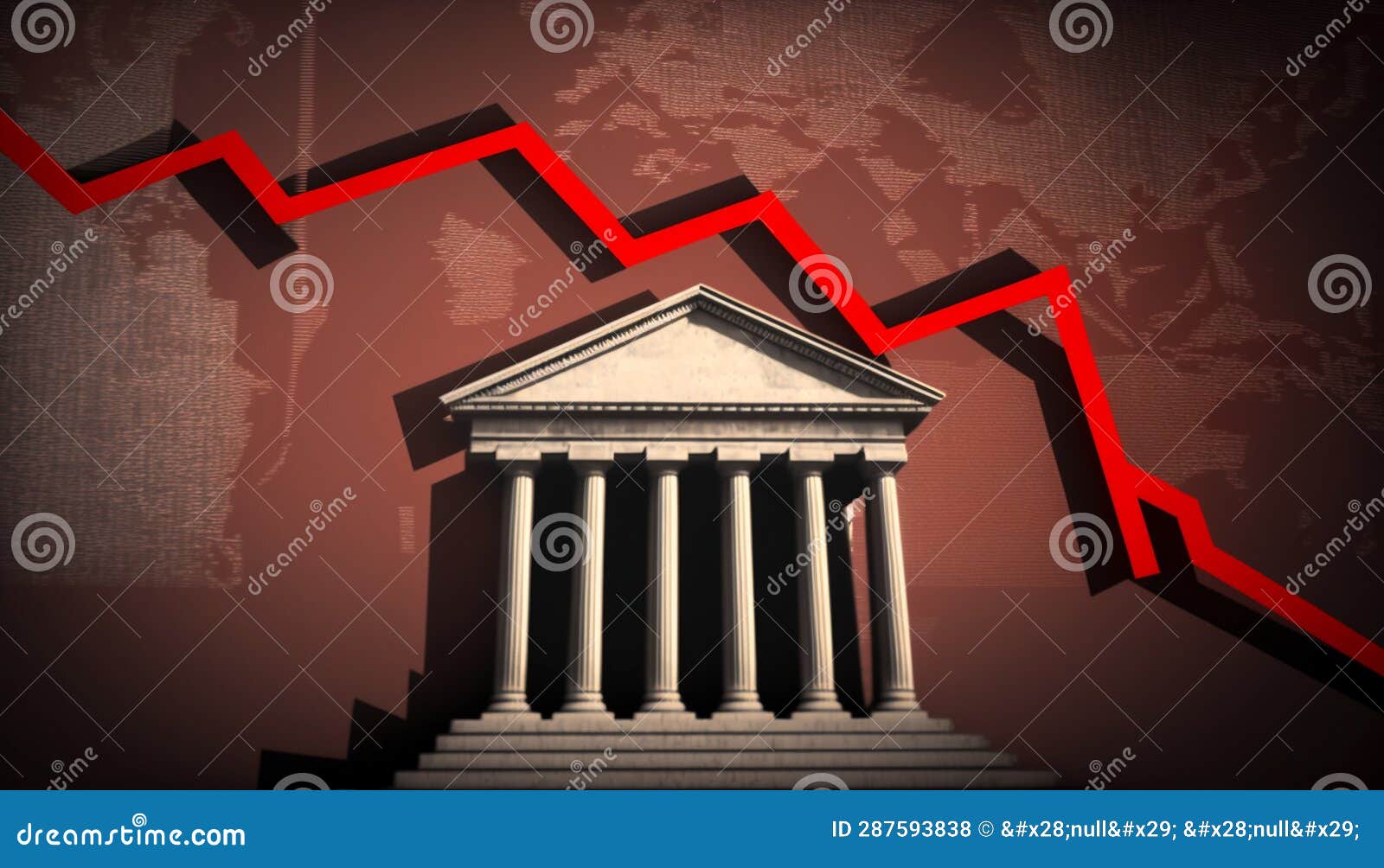 The Bank Icon Depicts a Picture of a Dollar Interest Rate Cut. Money ...