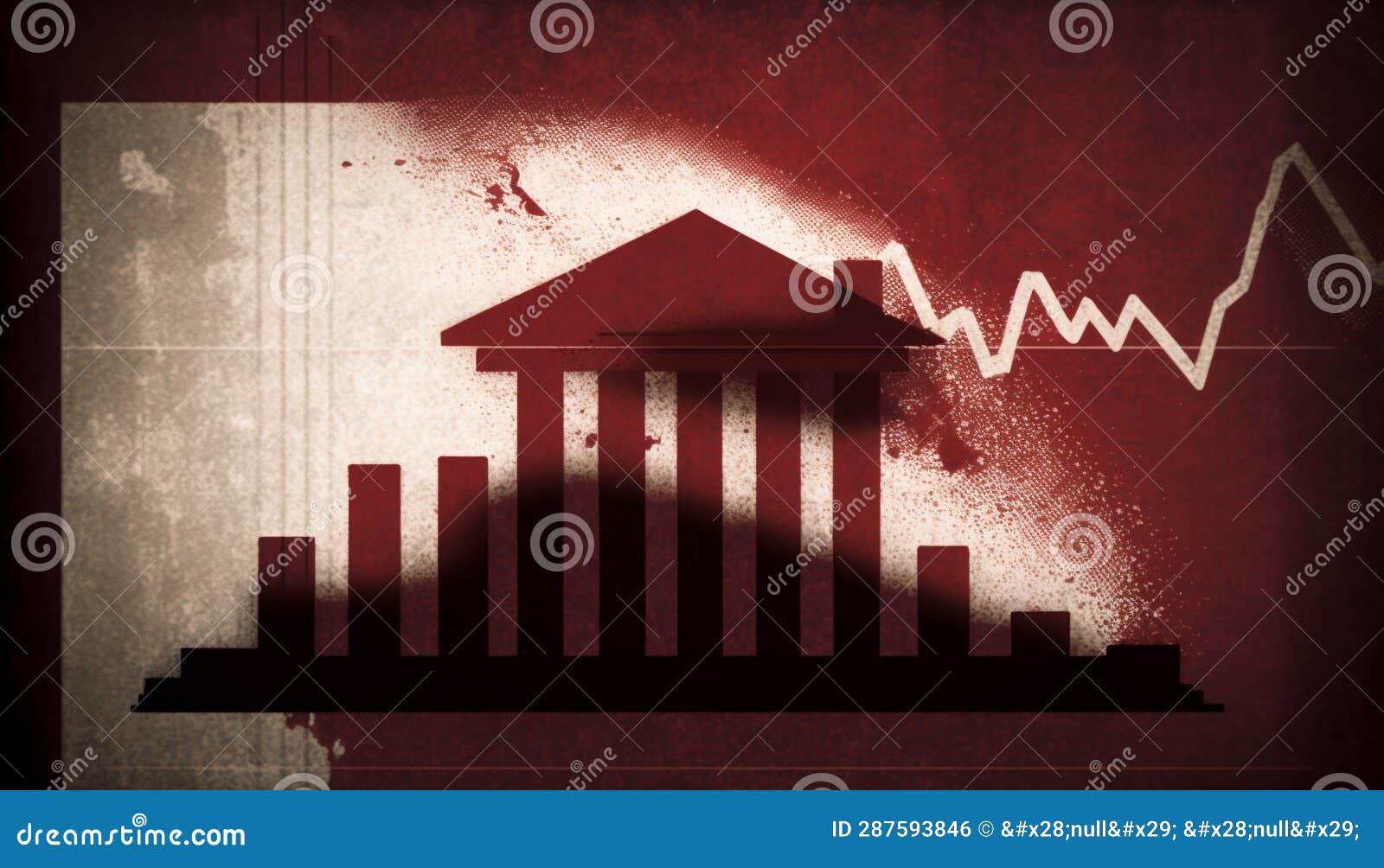 The Bank Icon Depicts a Picture of a Dollar Interest Rate Cut. Money ...