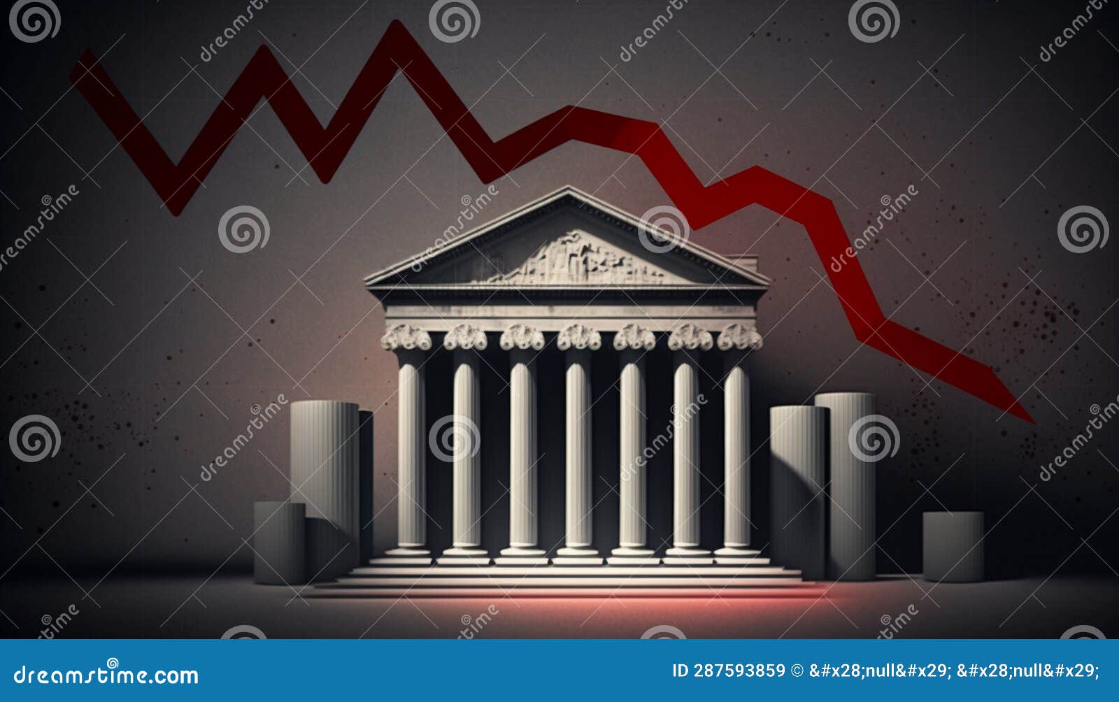 The Bank Icon Depicts a Picture of a Dollar Interest Rate Cut. Money ...