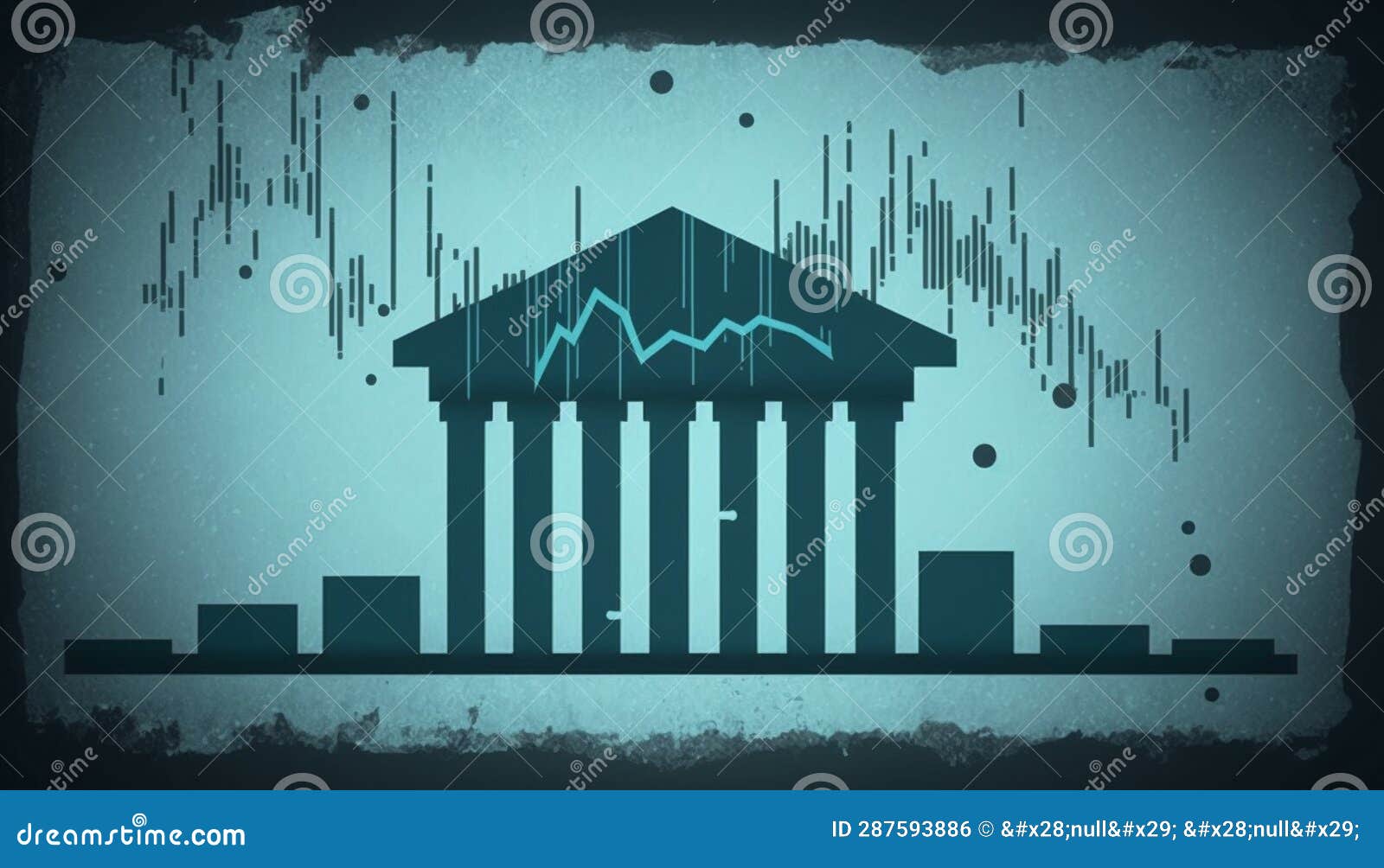 The Bank Icon Depicts a Picture of a Dollar Interest Rate Cut. Money ...