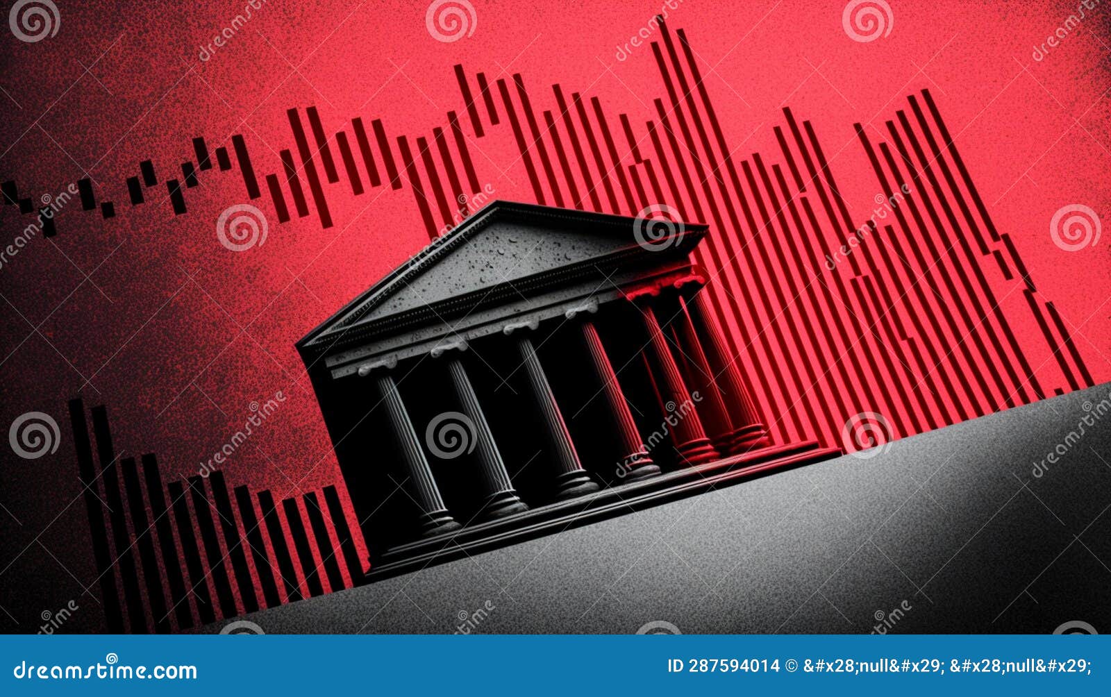 The Bank Icon Depicts a Picture of a Dollar Interest Rate Cut. Money ...