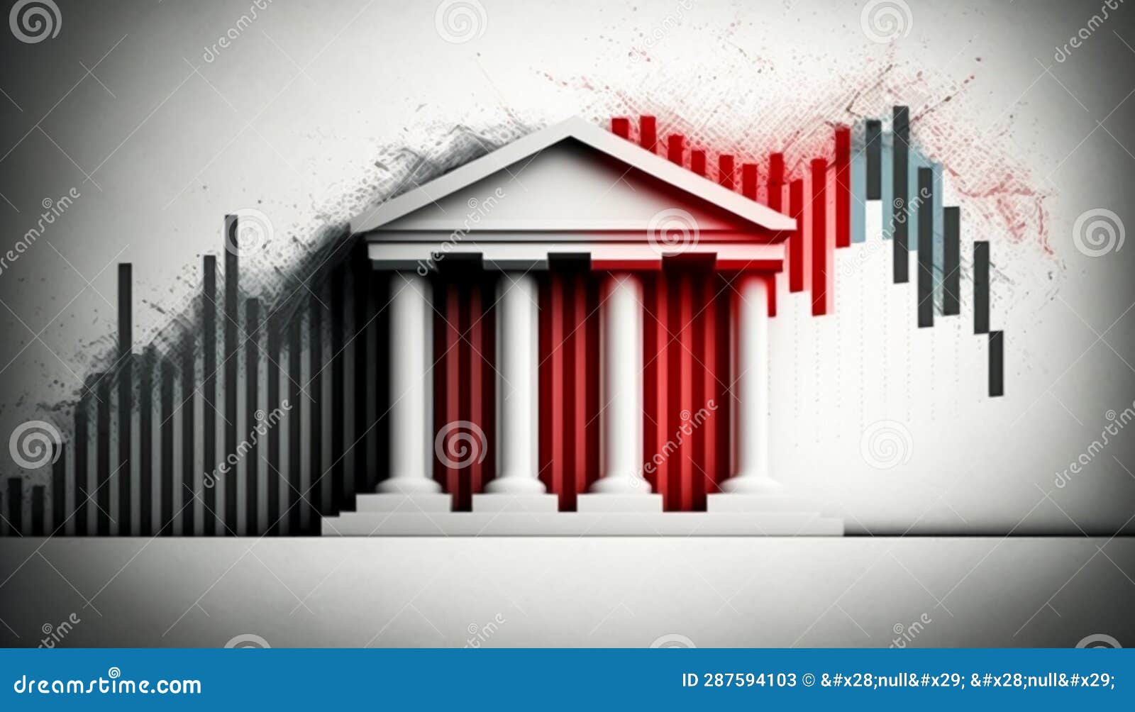 The Bank Icon Depicts a Picture of a Dollar Interest Rate Cut. Money ...