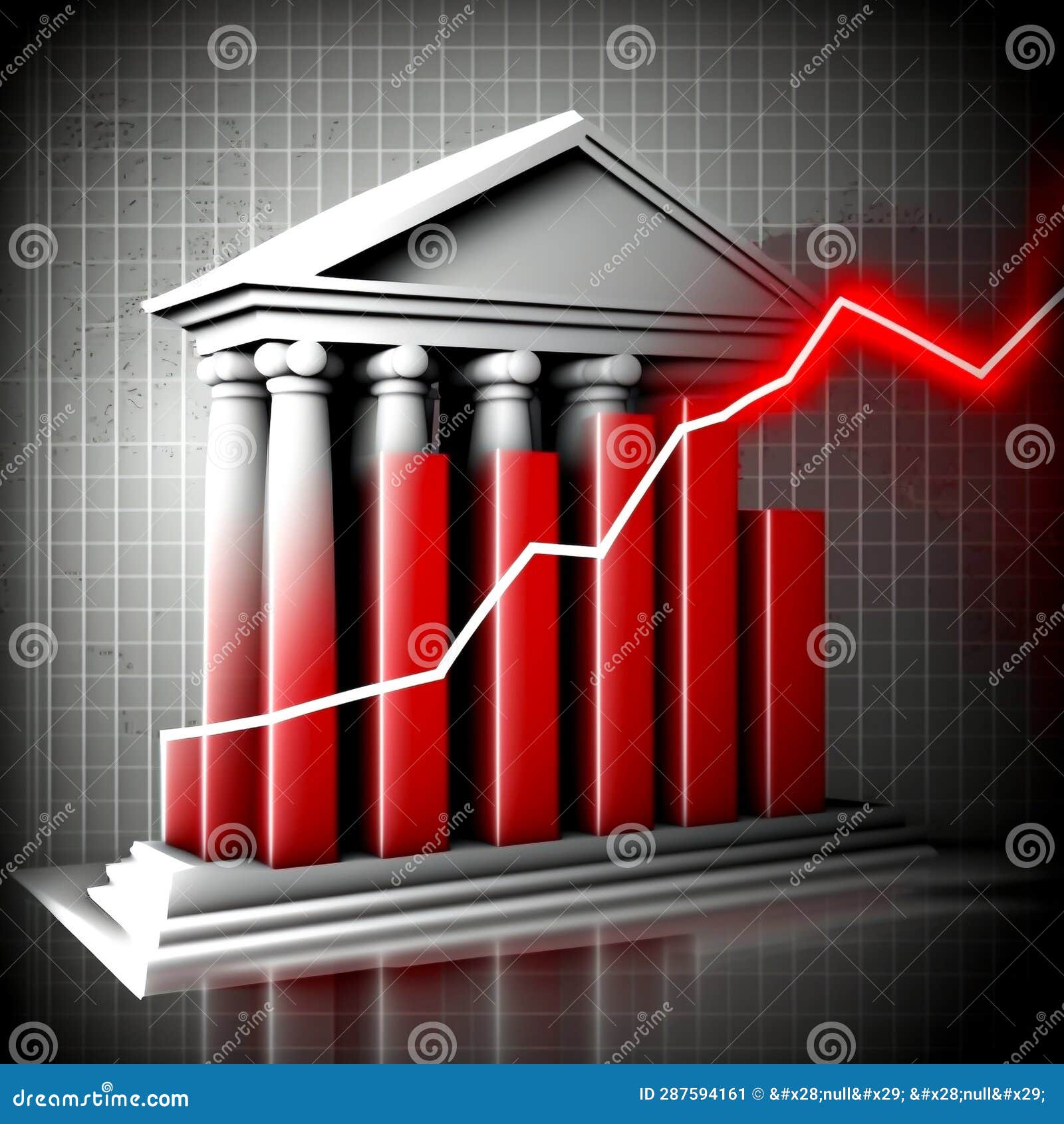 The Bank Icon Depicts a Picture of a Dollar Interest Rate Cut. Money ...