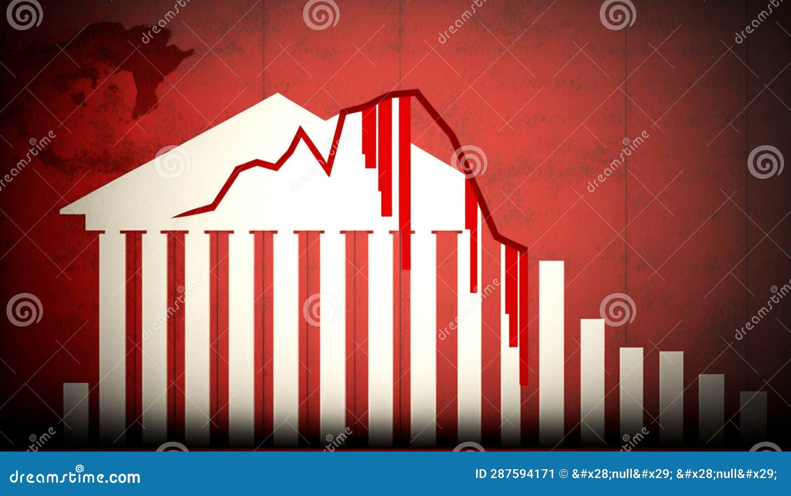 The Bank Icon Depicts a Picture of a Dollar Interest Rate Cut. Money ...