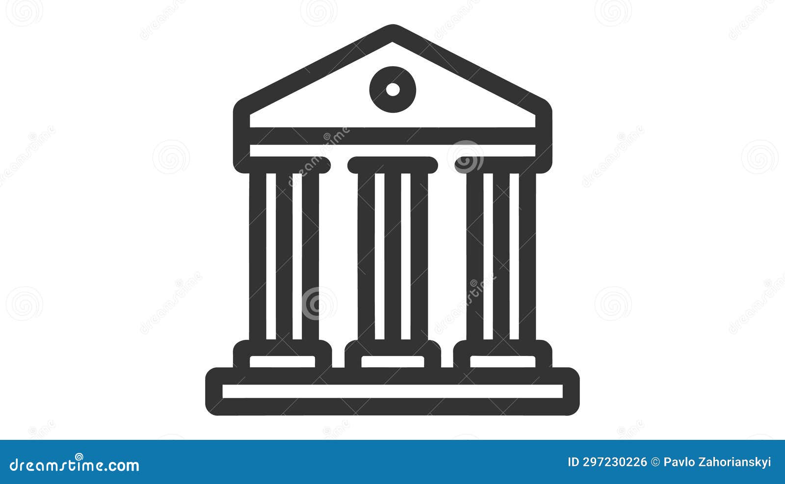Bank Icon Isolated on White Background Stock Illustration ...