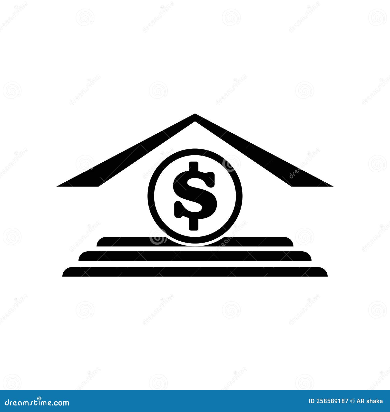 Bank Icon Logo Vector Design Stock Vector - Illustration of business ...