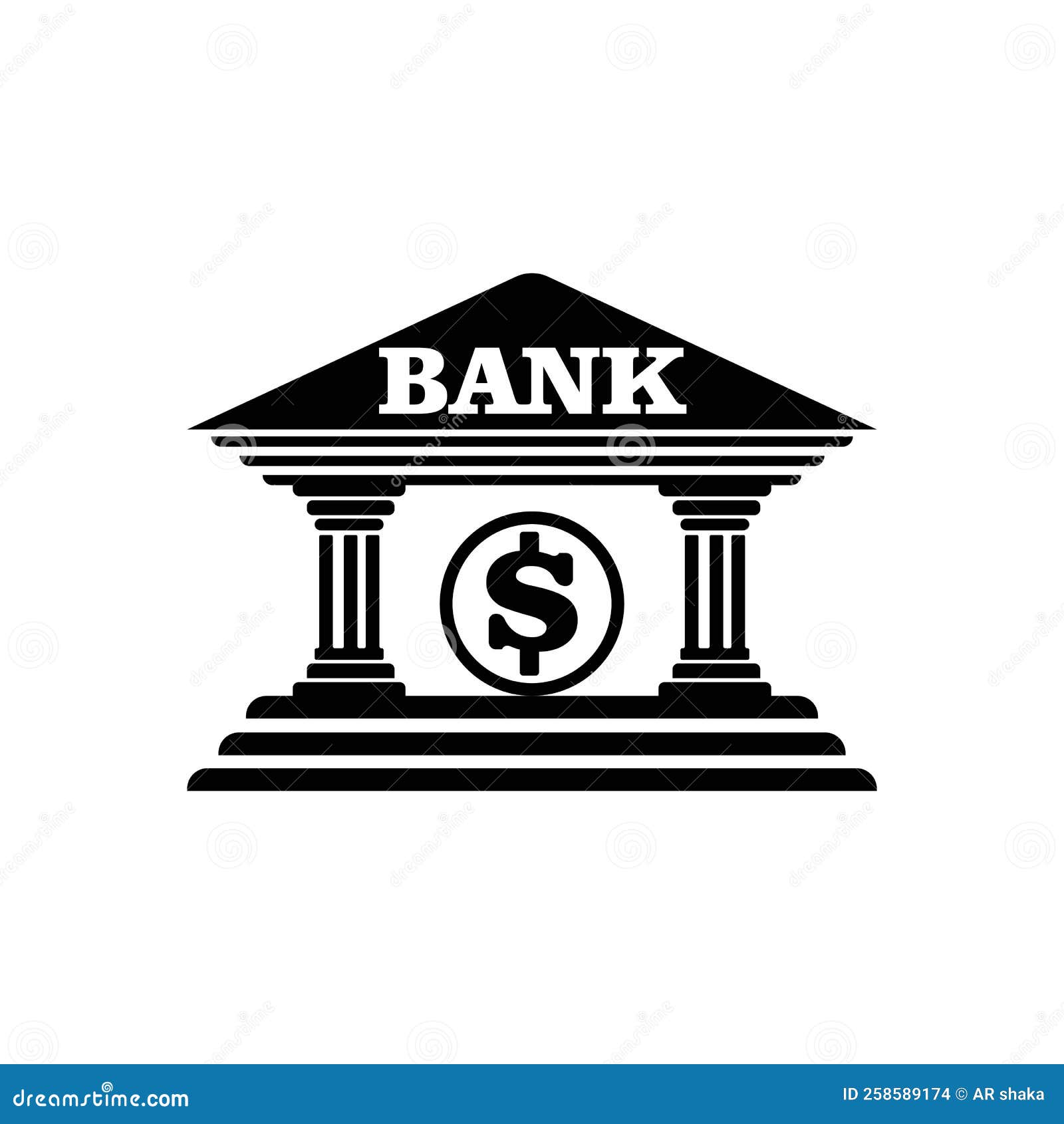Bank Icon Logo Vector Design Stock Vector - Illustration of view ...