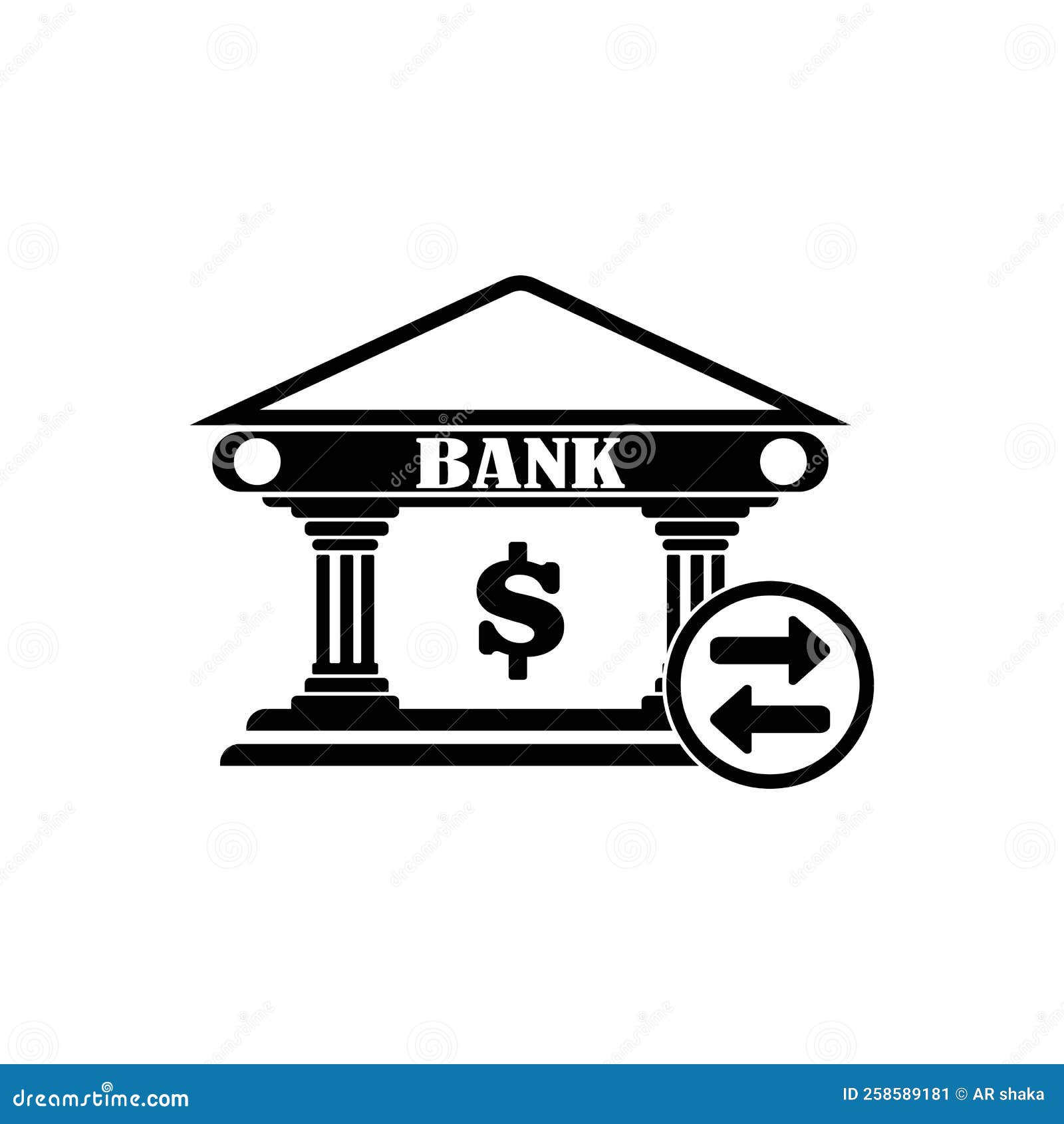 Bank Icon Logo Vector Design Stock Vector - Illustration of graphic ...