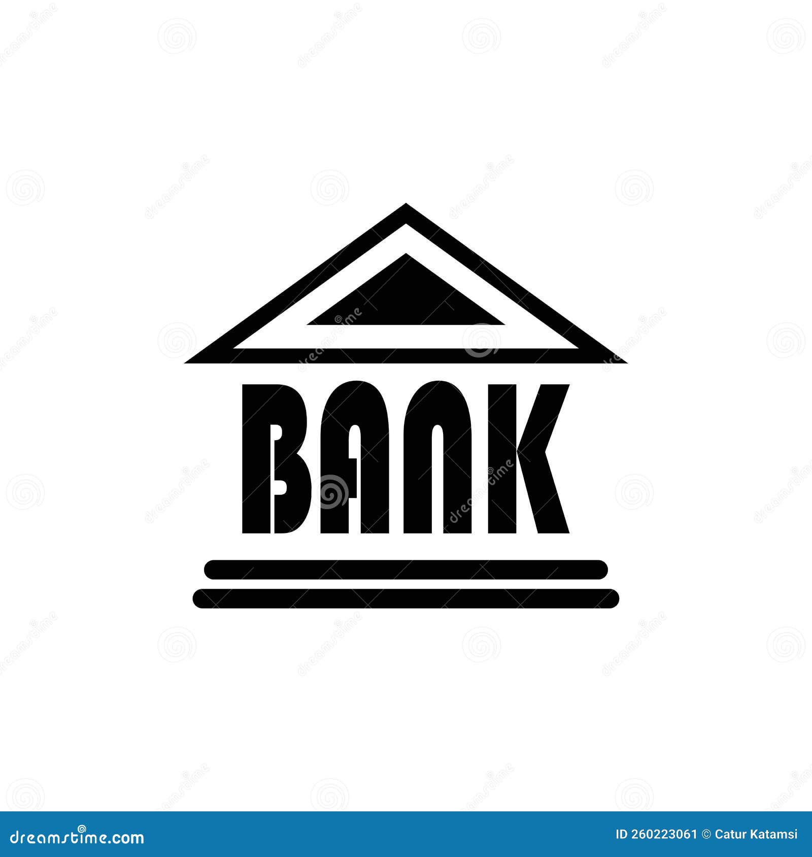 Bank icon logo vector stock illustration. Illustration of money - 260223061